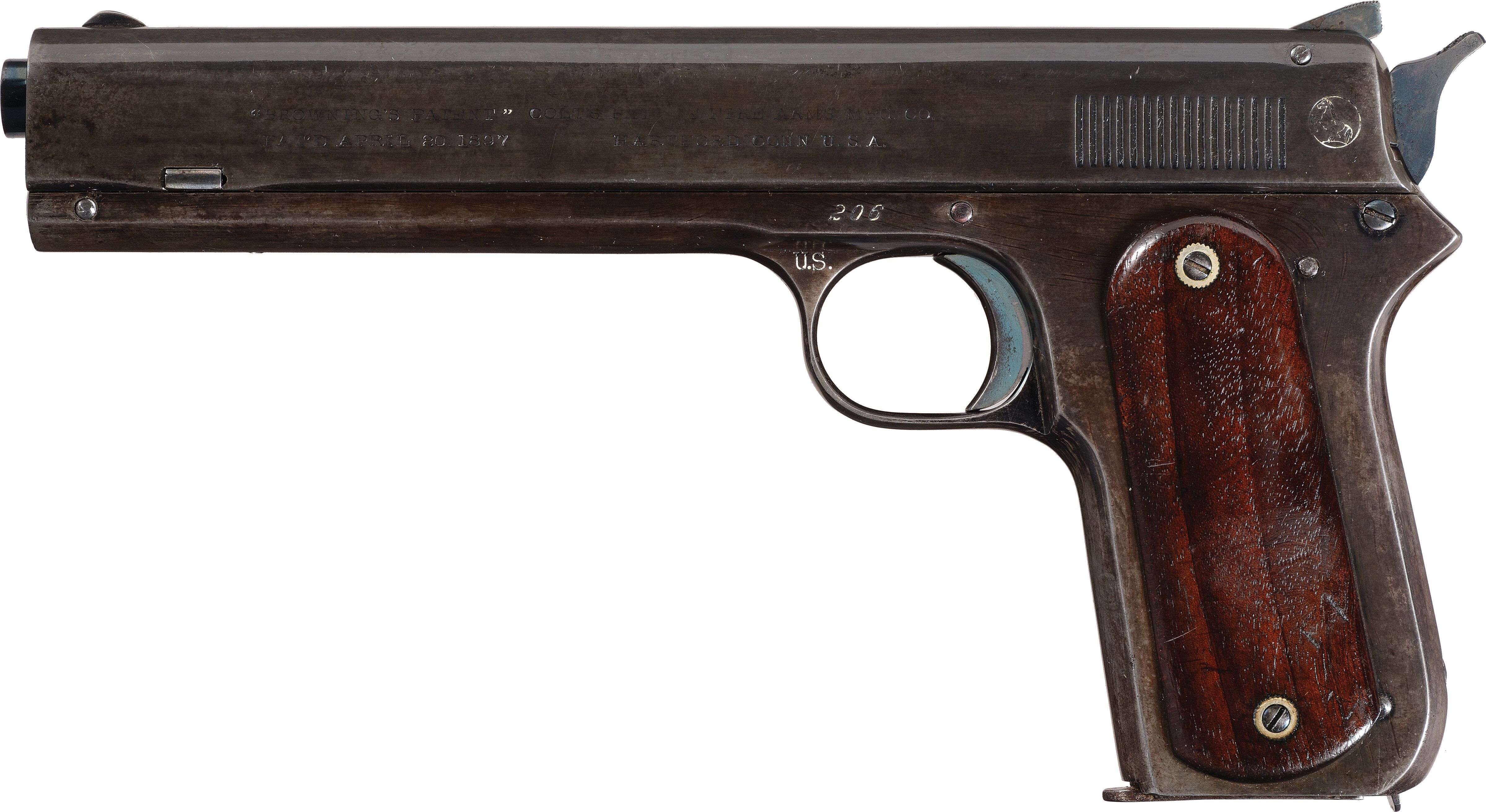 First U.S. Army Contract Colt Model 1900 Sight Safety Pistol | Rock ...