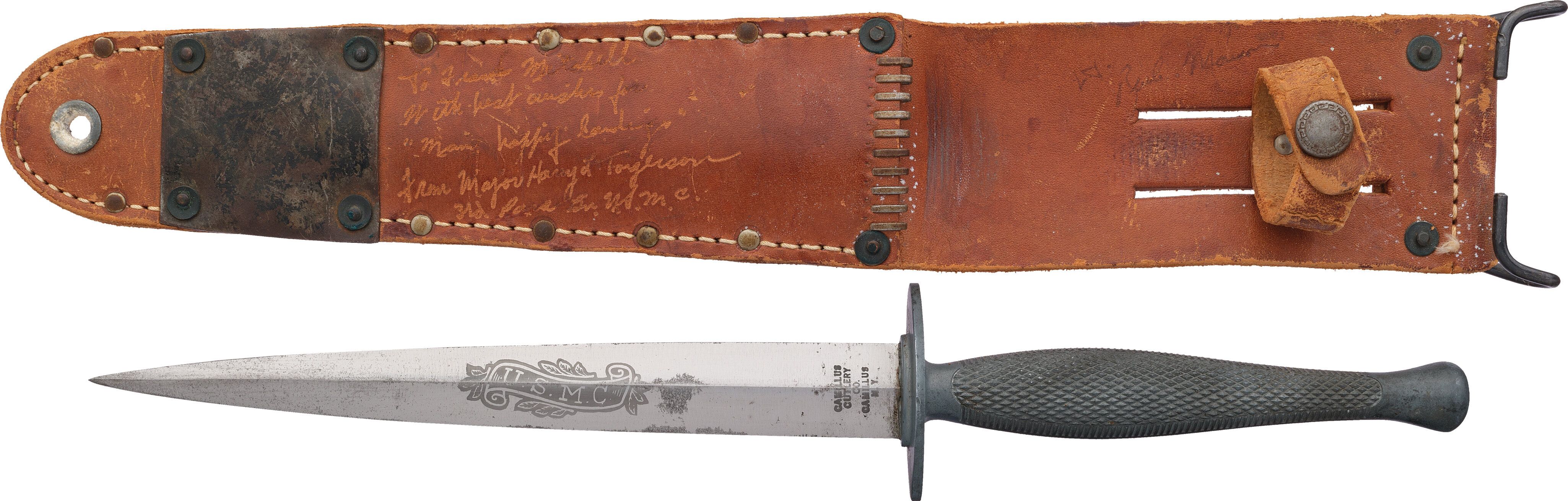 U.S.M.C. Camillus F-S Dagger with Paramarine-Inscribed Sheath | Rock ...