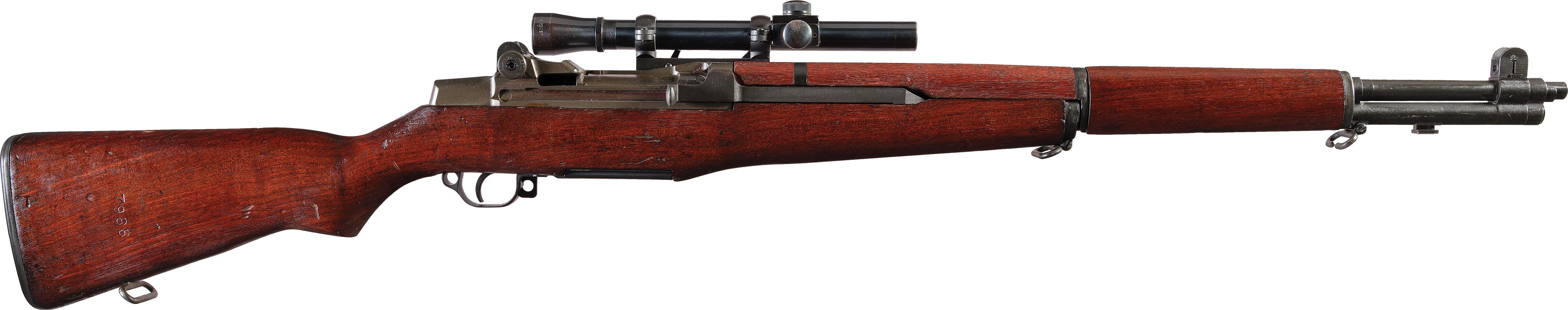 WWII U.S. Springfield M1C Garand Sniper Rifle with Alaskan Scope | Rock ...