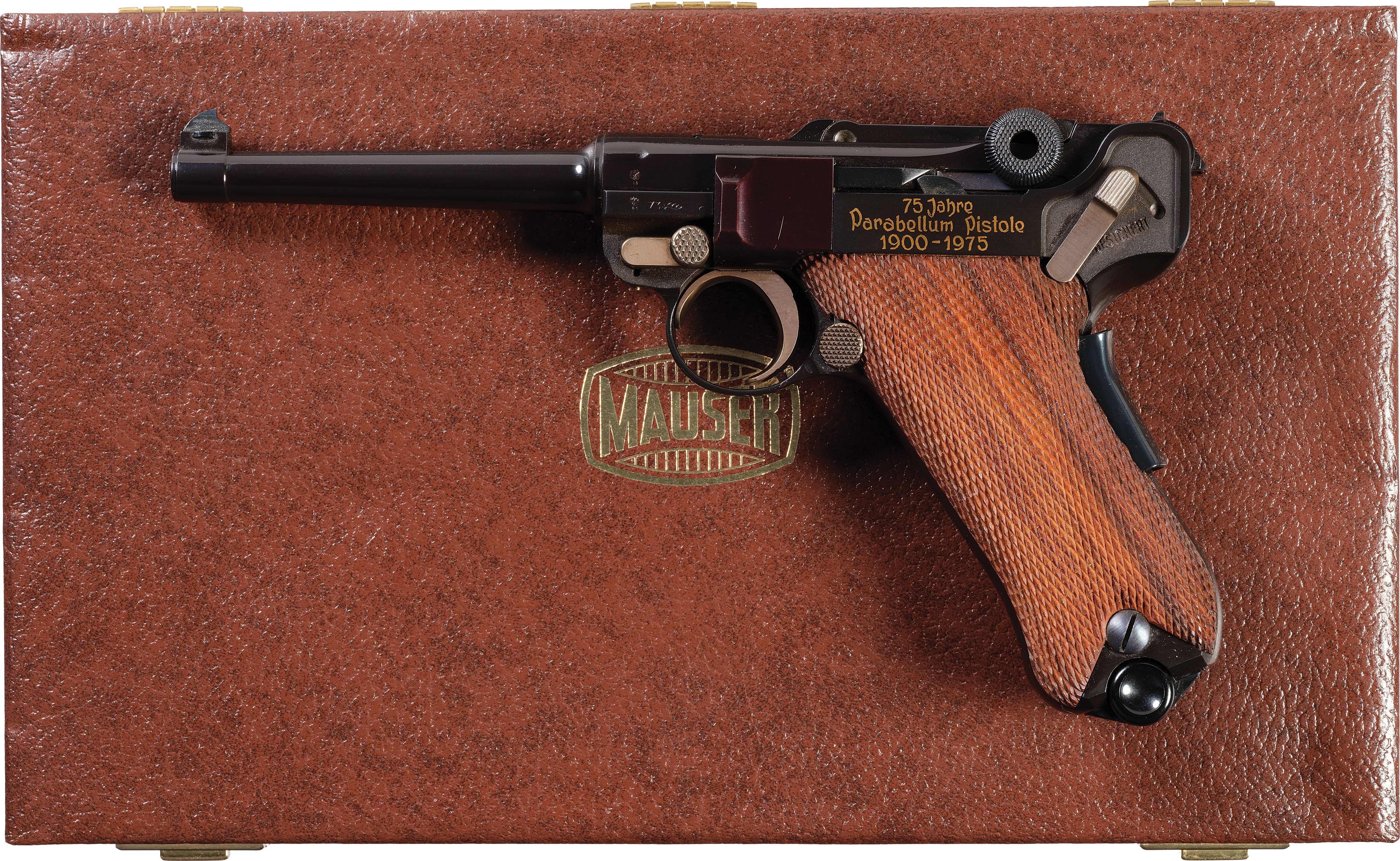 Cased Mauser Swiss 1900 Commemorative Parabellum Pistol with Box | Rock ...