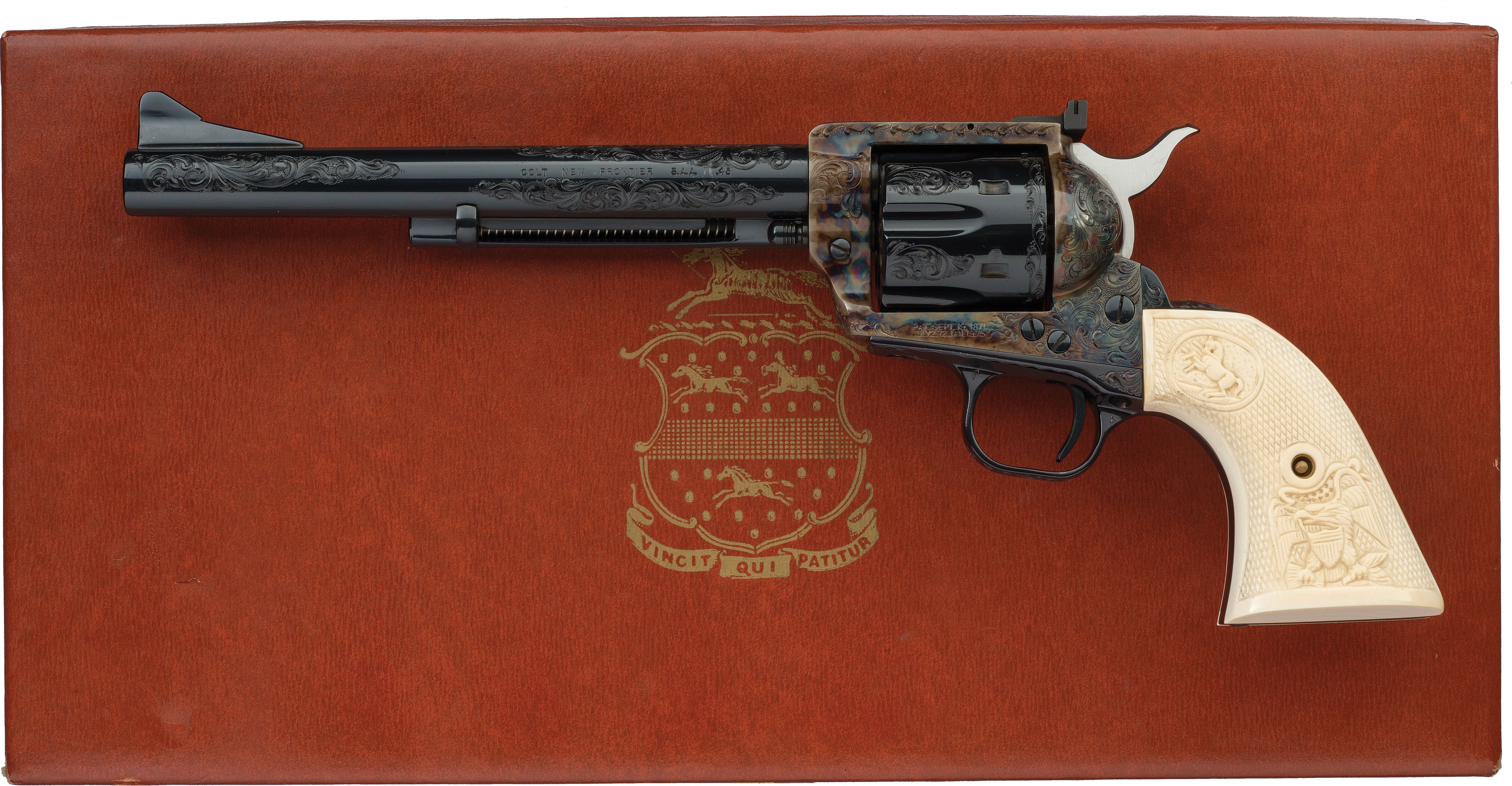 Factory Engraved Colt New Frontier Single Action Army with Case | Rock ...