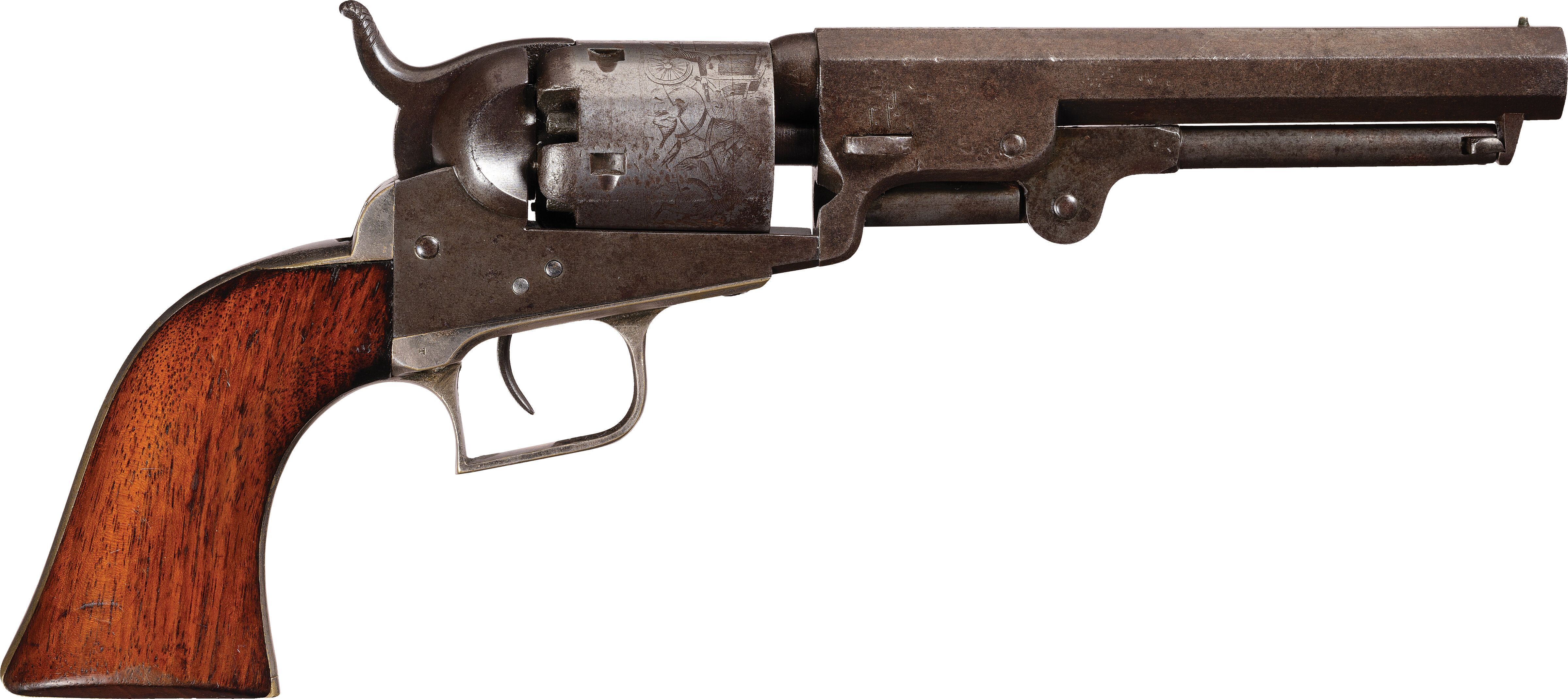 Transitional Colt Model 1848 Baby Dragoon Revolver with Rammer | Rock ...