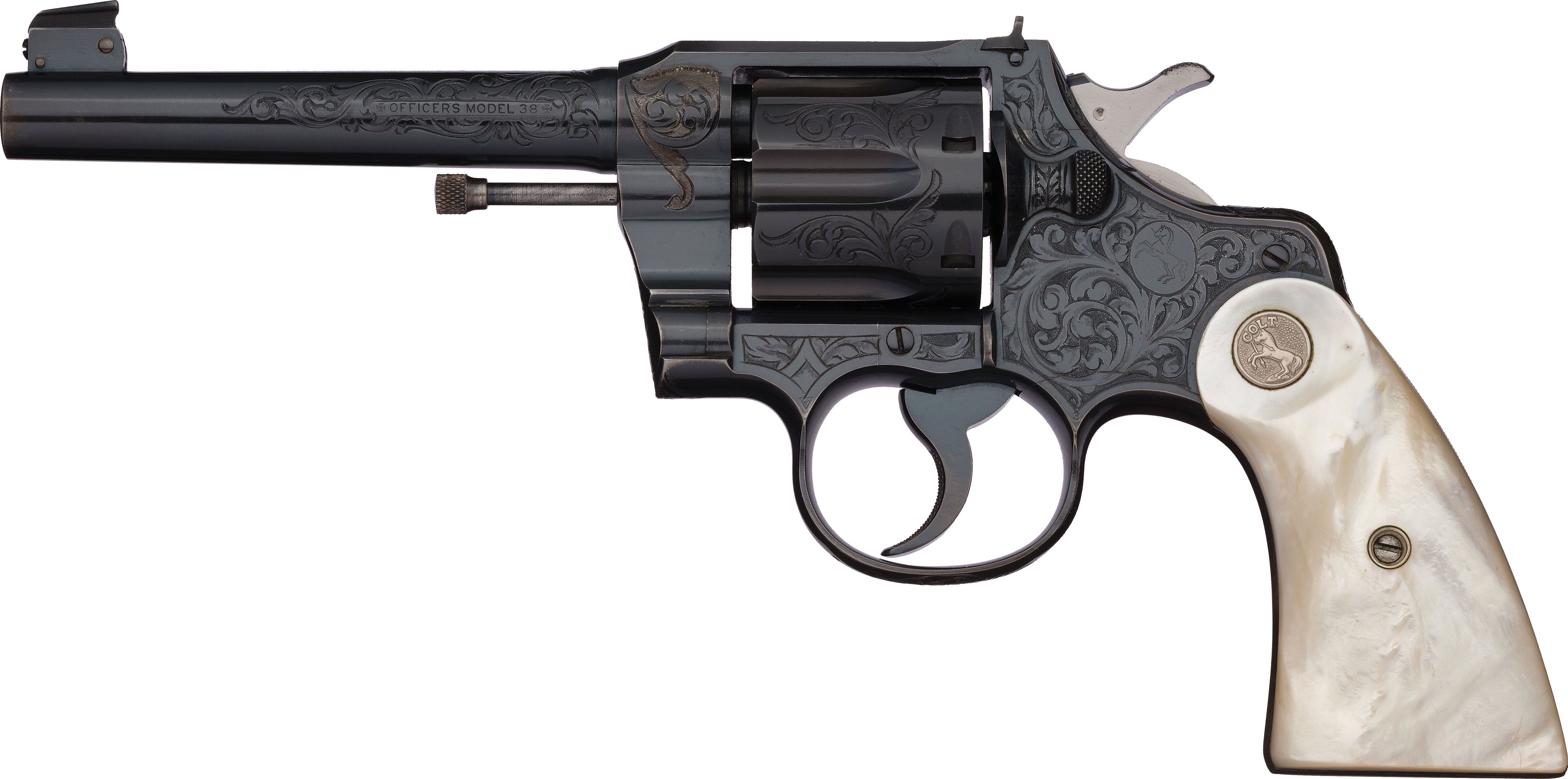Factory Engraved Colt Officers Model Target DA Revolver | Rock Island ...