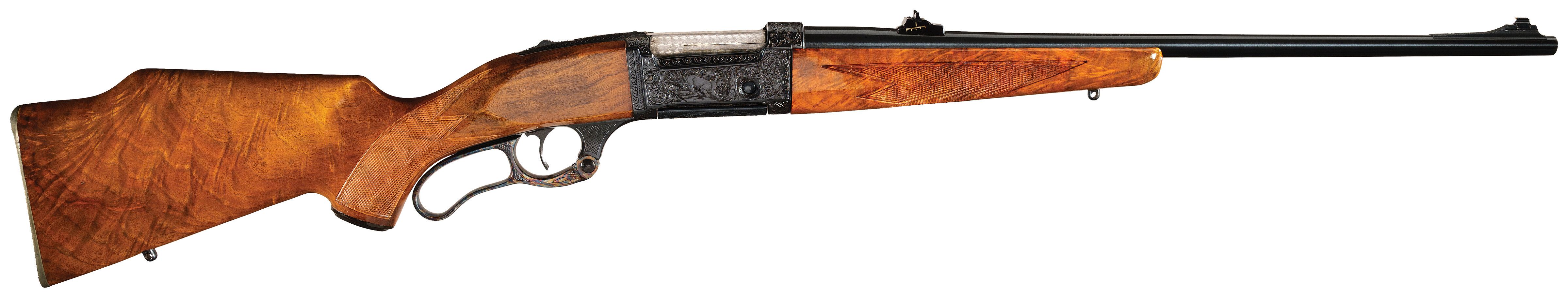 Factory Panel Scene Engraved Prototype Savage 99C Deluxe Rifle | Rock ...