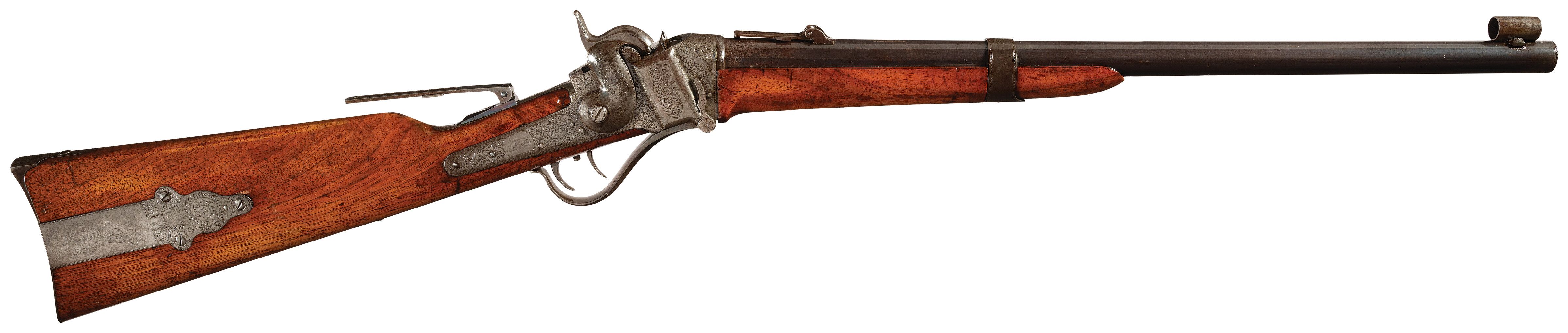 Factory Panel Scene Engraved Sharps Model 1853 Sporting Carbine | Rock ...