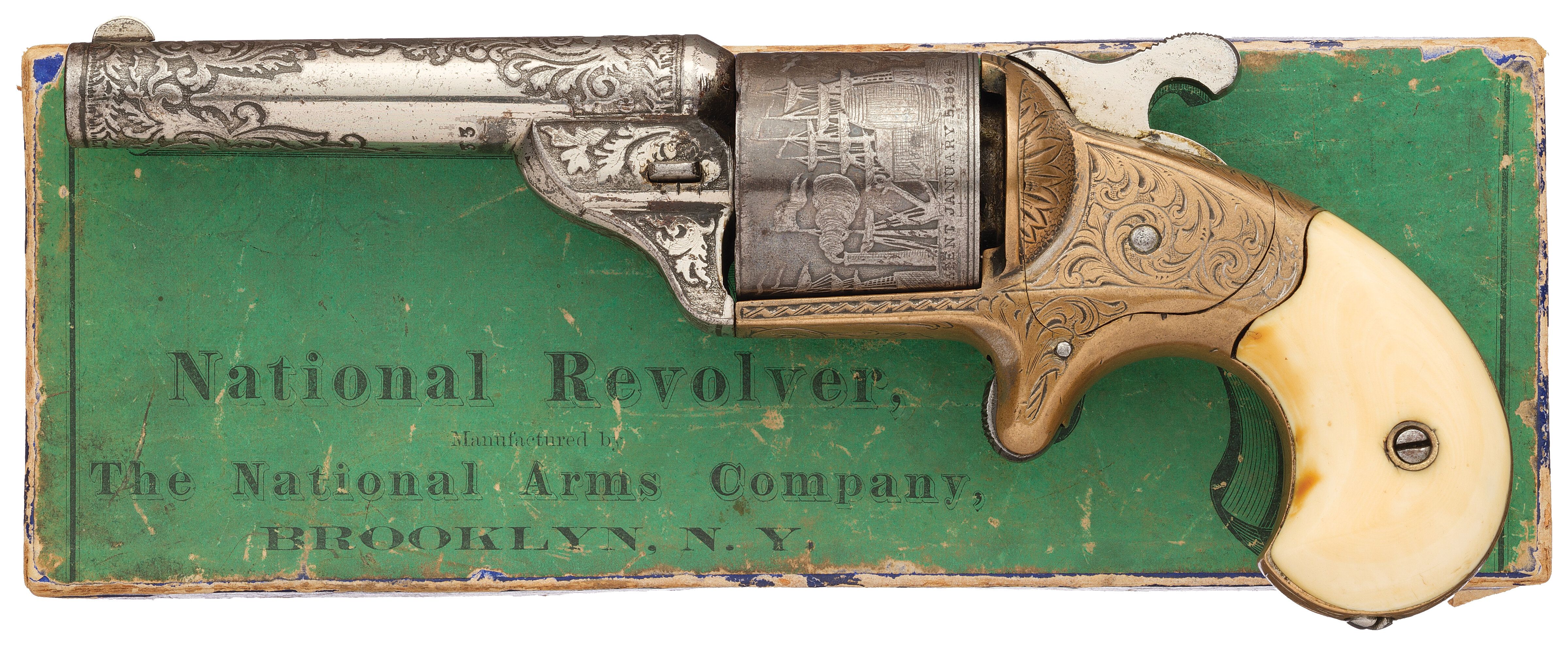 Etched and Engraved Moore's Patent Front Loading Revolver | Rock Island ...