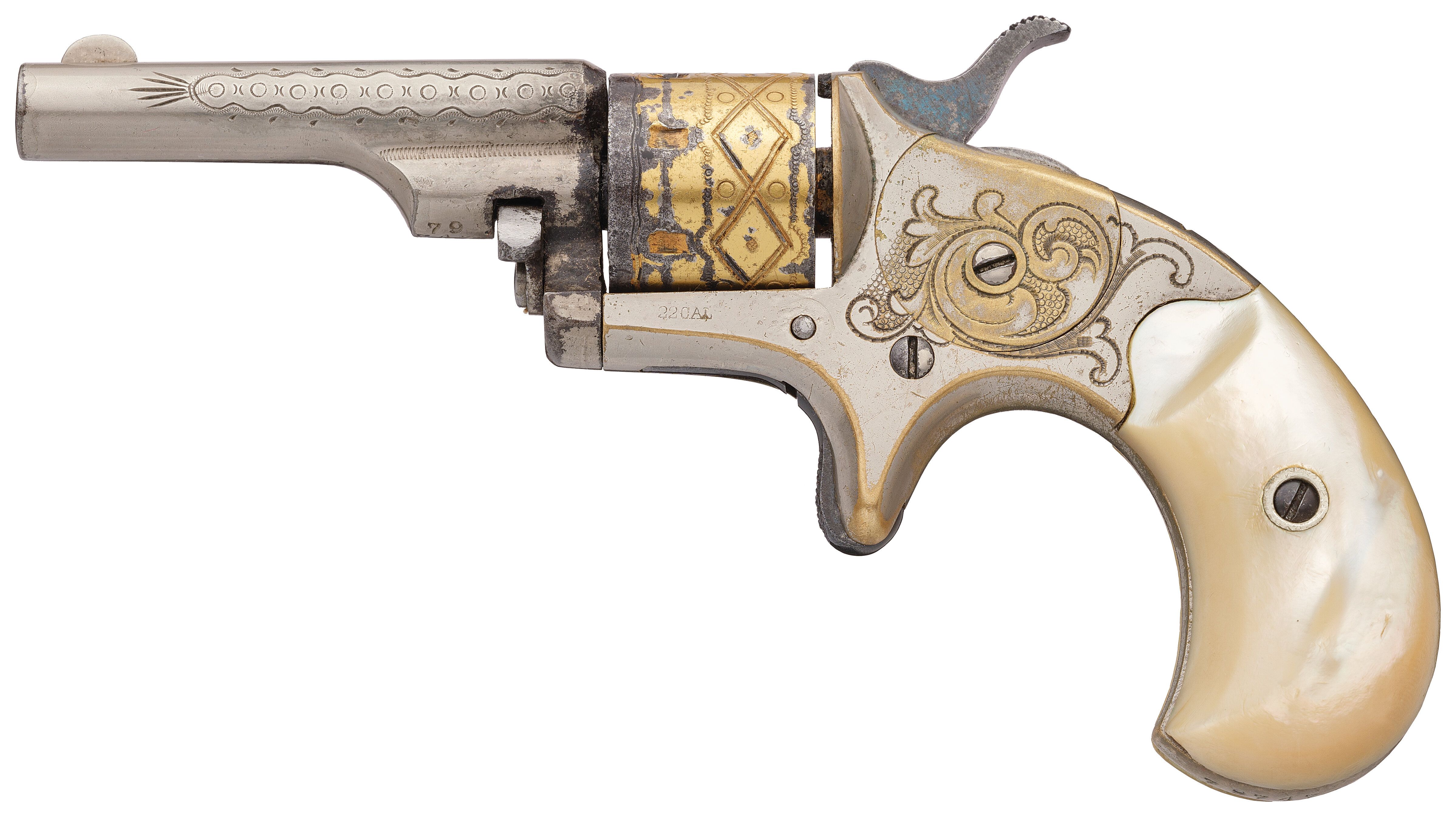 Factory Engraved Colt Open Top Pocket Spur Trigger Revolver | Rock ...