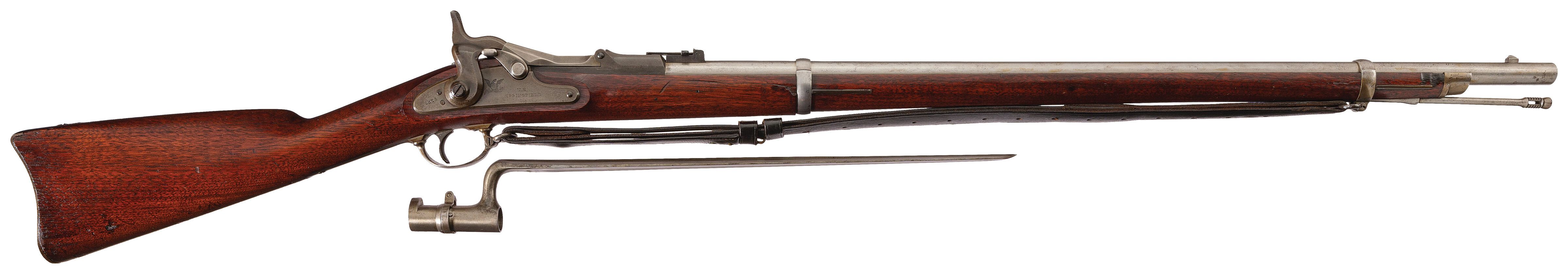 U.S. Springfield Model 1868 Trapdoor Rifle with Bayonet | Rock Island ...