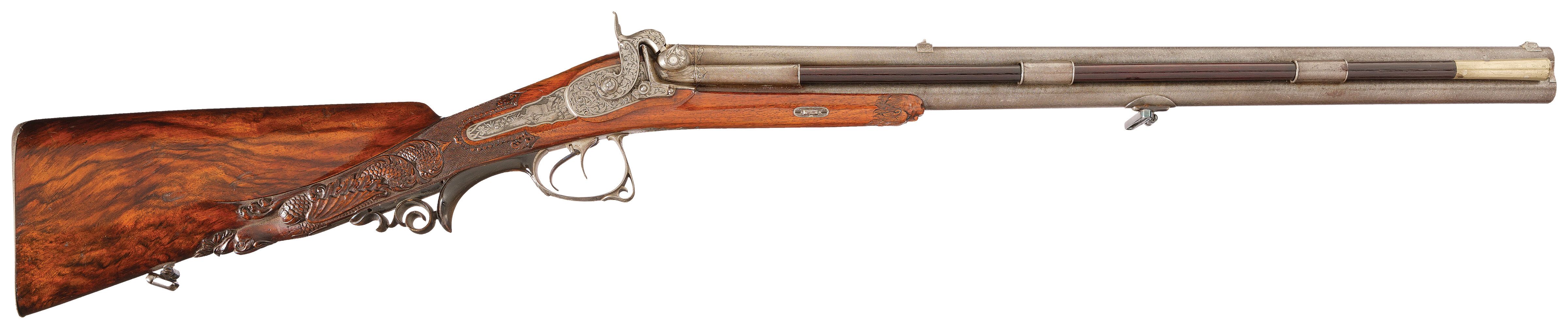 A. V. Lebeda Over/Under Percussion Double Rifle | Rock Island Auction