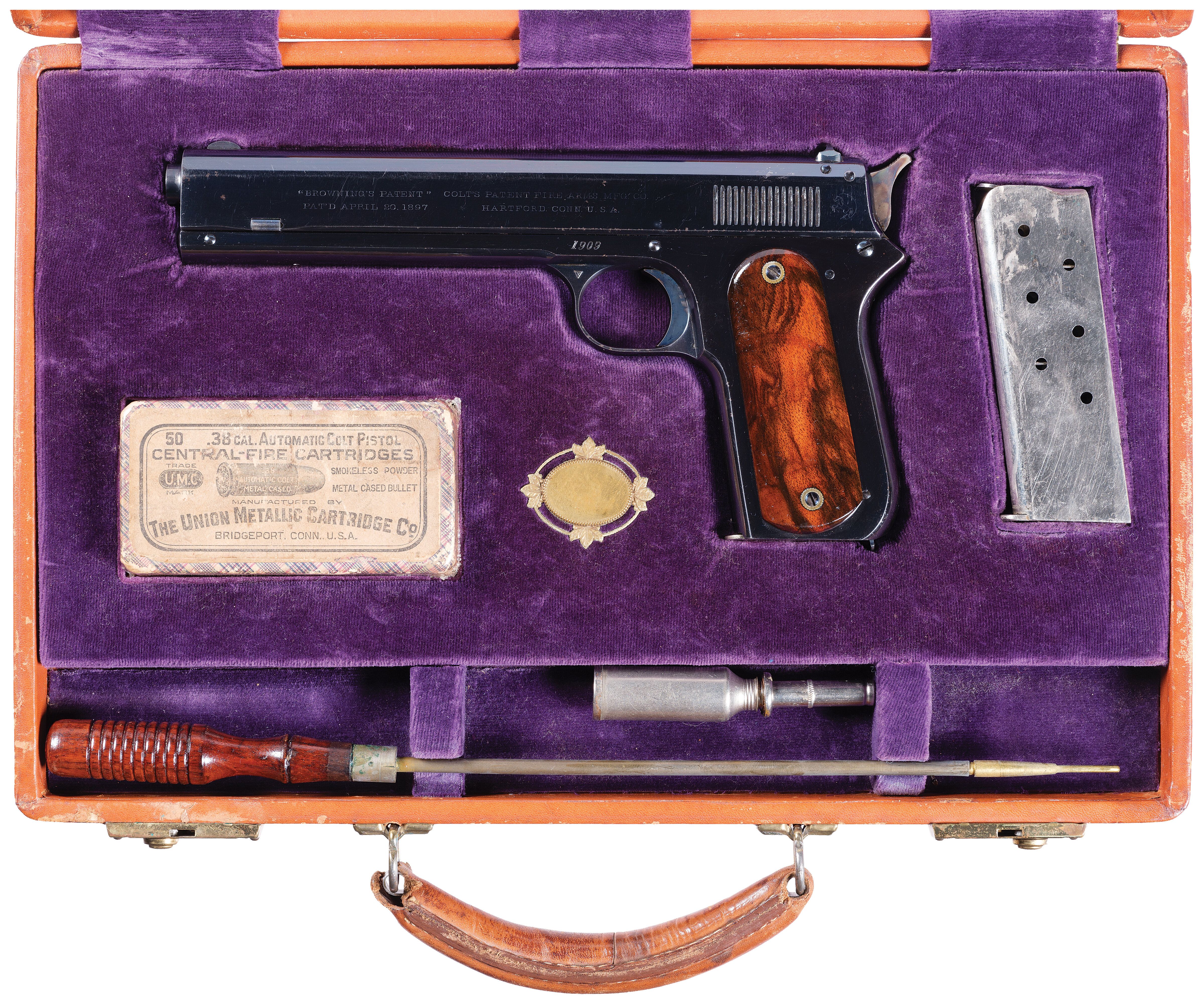 Cased Early Production Colt Sporting Model 1900 Pistol | Rock Island ...