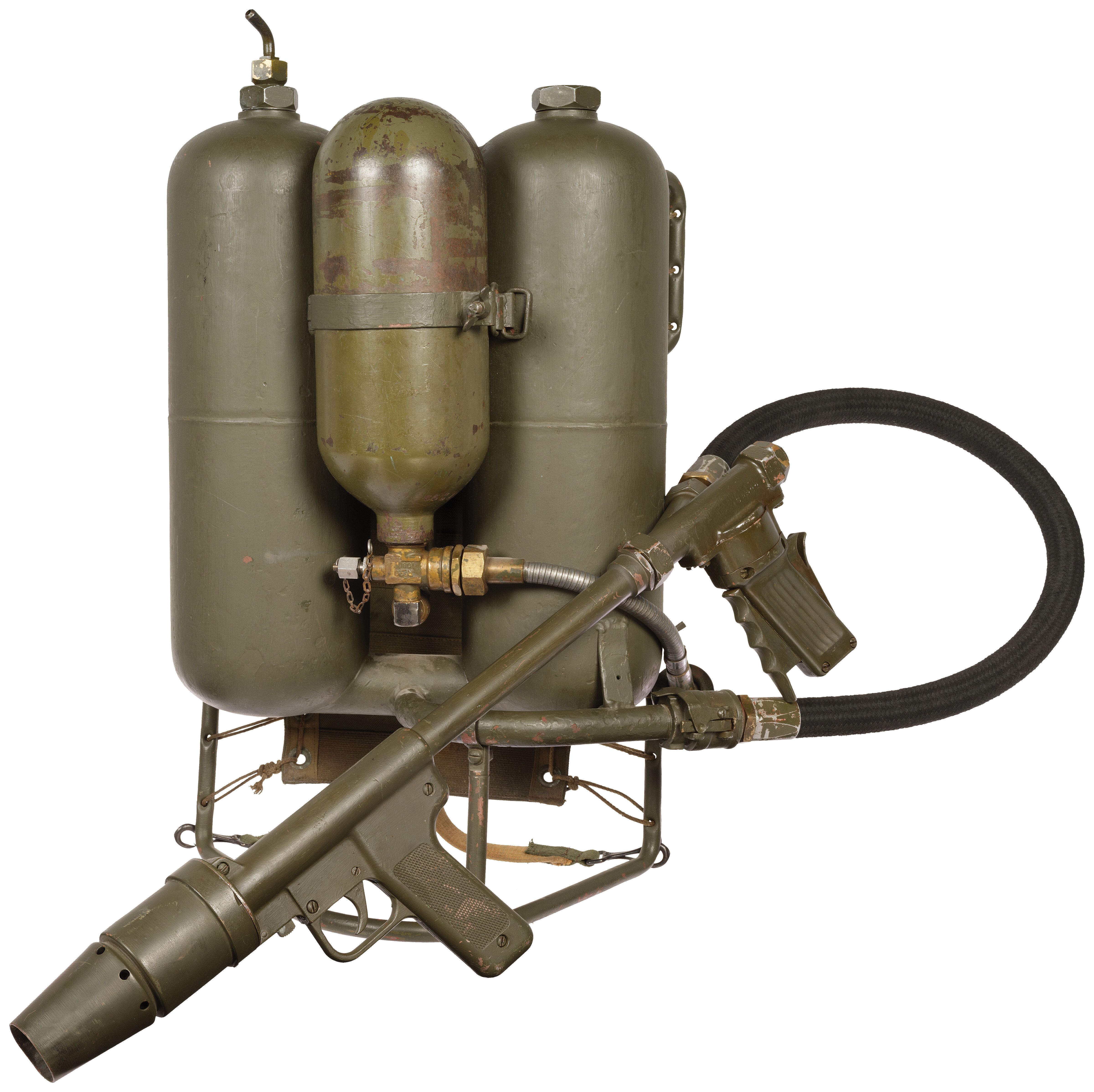 WWII Era U.S. M2-2 Portable Flame Thrower Pack with Accessories | Rock ...