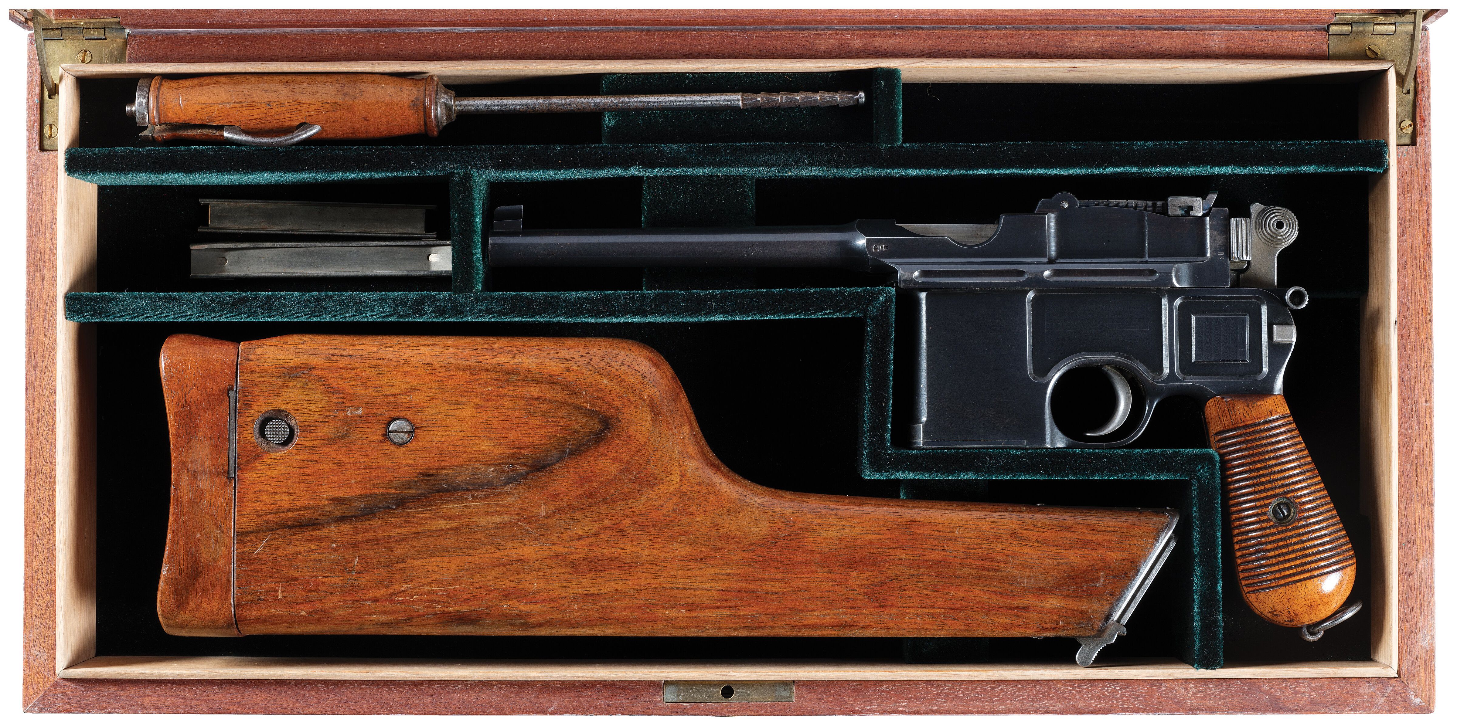 Antique Mauser 1896 Cone Hammer Broomhandle Pistol with Stock | Rock ...