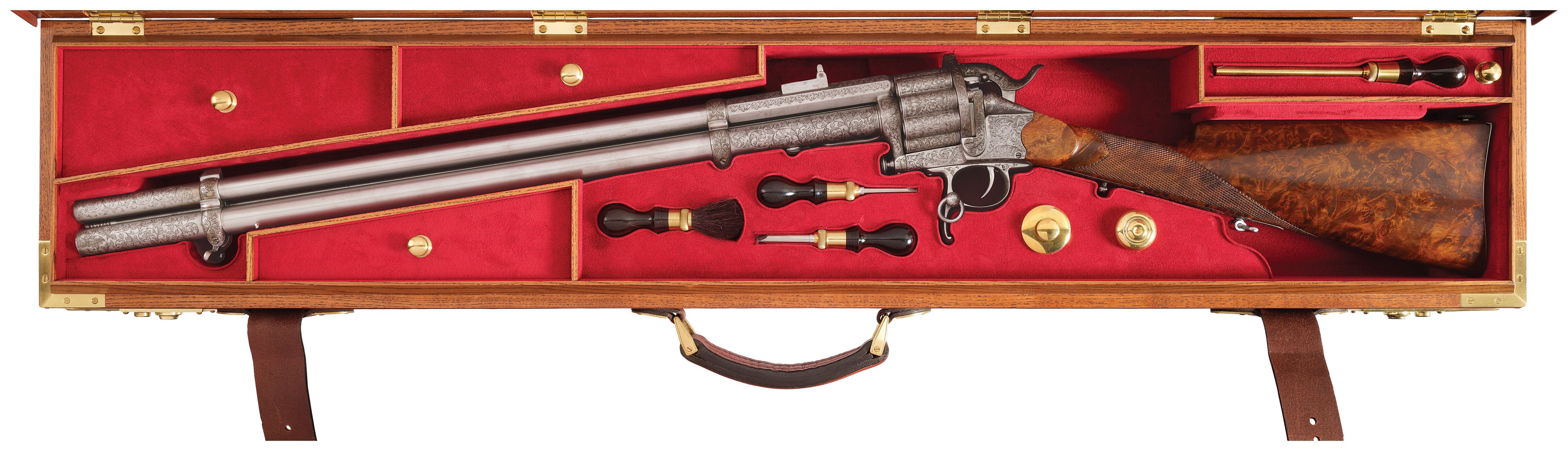 Engraved LeMat Centerfire "Grape Shot" Revolving Carbine | Rock Island ...