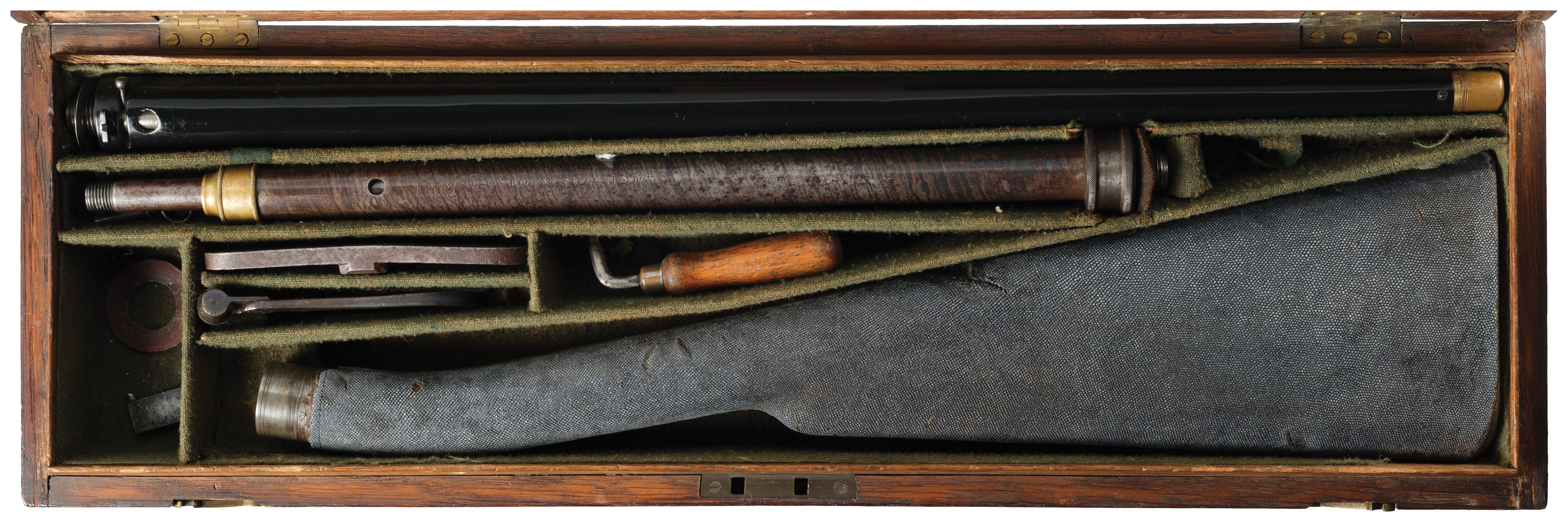 James Beattie London Air Rifle with Shagreen Wrapped Reservoir | Rock ...