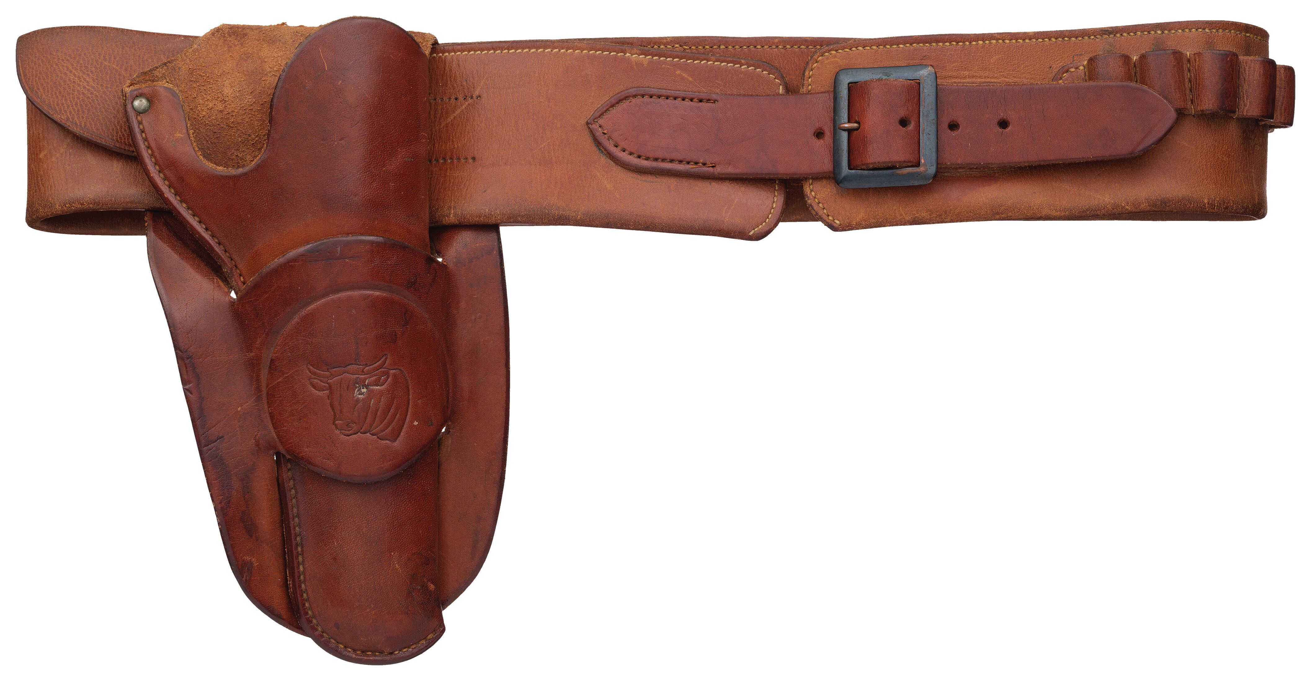 Heiser Denver, Colorado "Bull's Head" Mexican Loop Holster Rig | Rock ...