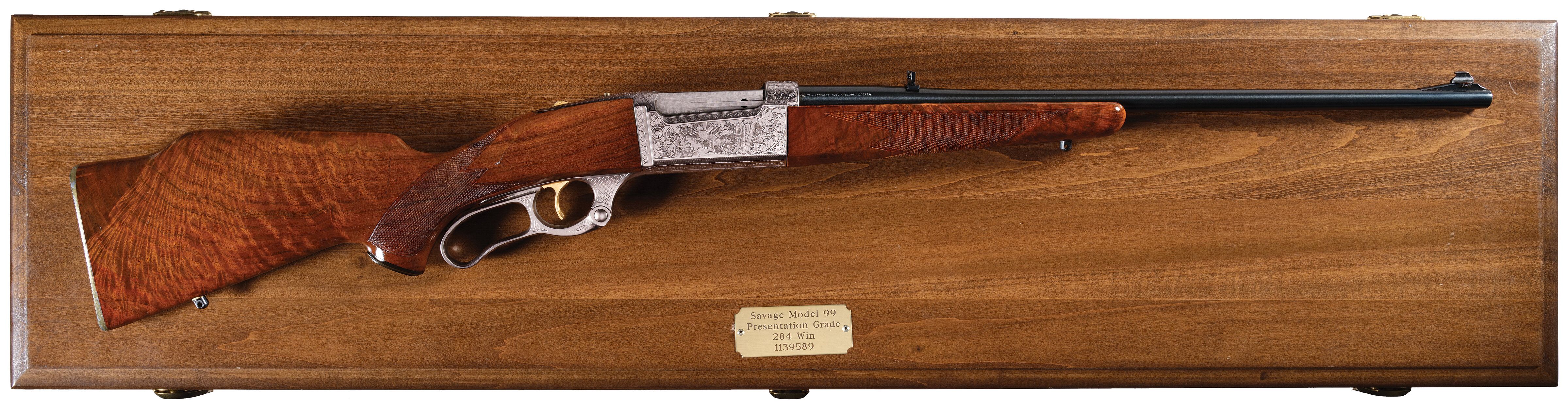 Documented Factory Engraved Savage 99M/99PE Deluxe Rifle in .284 | Rock ...