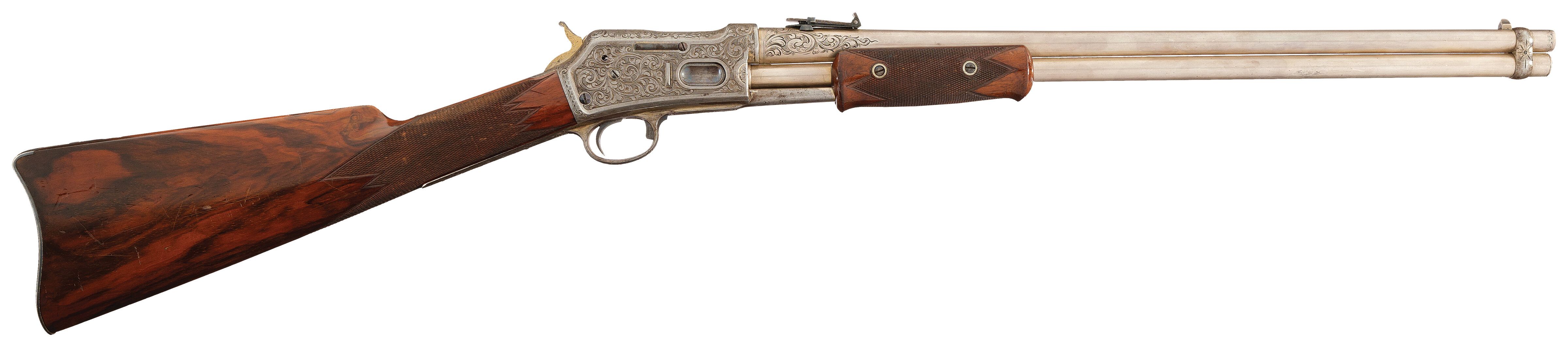 Engraved Silver & Gold Plated Colt Lightning Baby Carbine | Rock Island ...