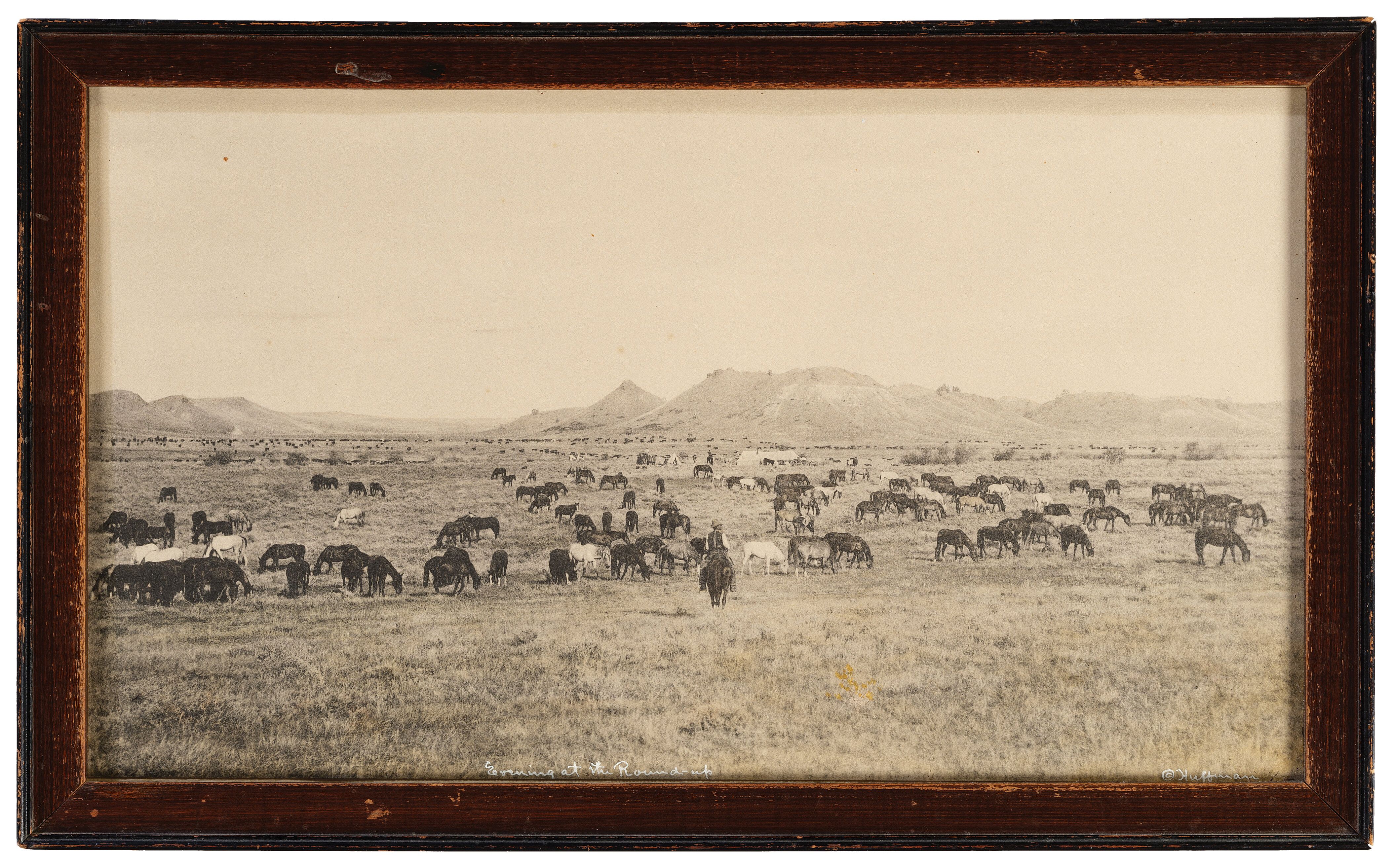 Framed "Evening at the Round-up" Print by L. A. Huffman | Rock Island ...