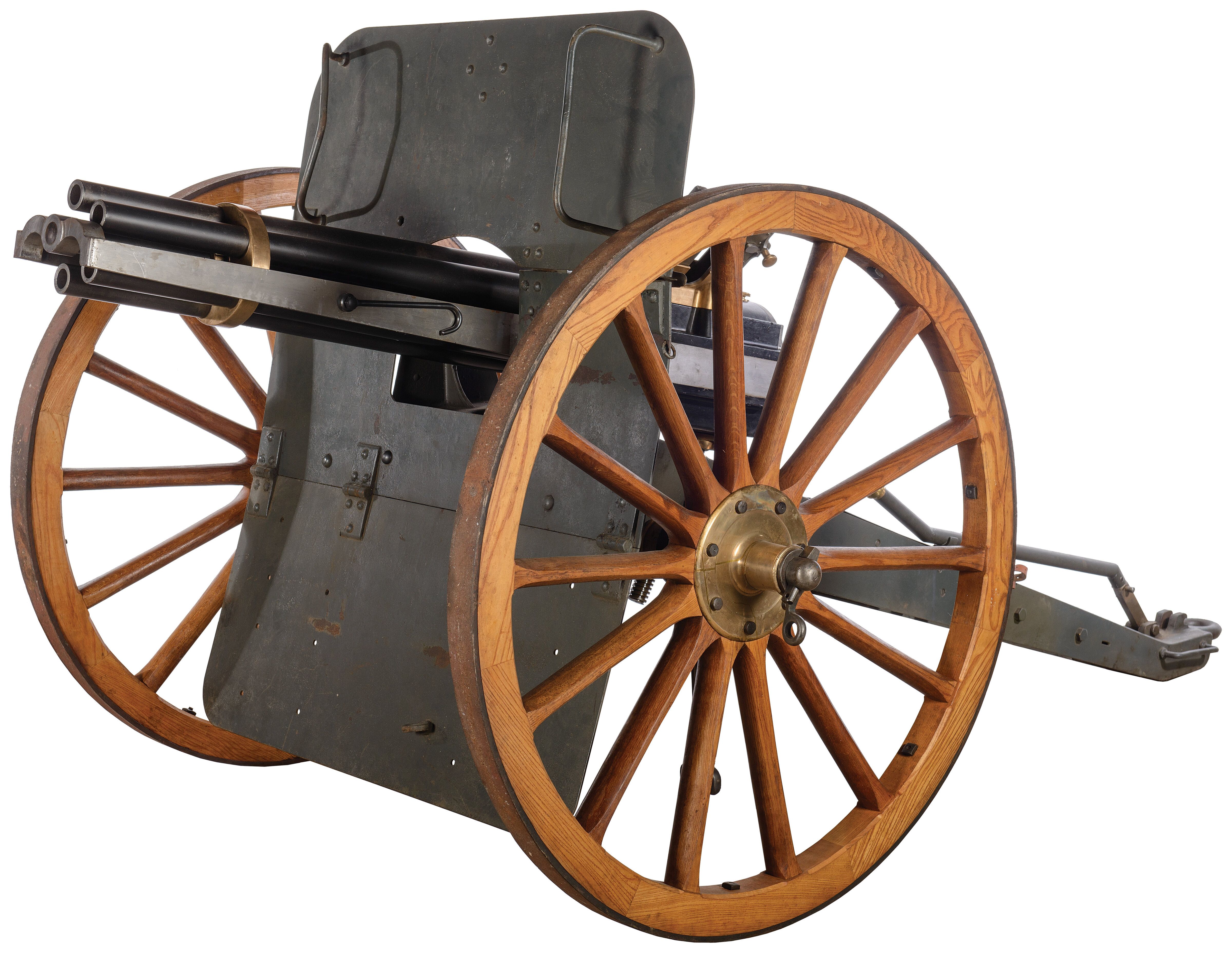 Hotchkiss 37mm 5-Barrel Revolving Cannon with Iron Carriage | Rock ...