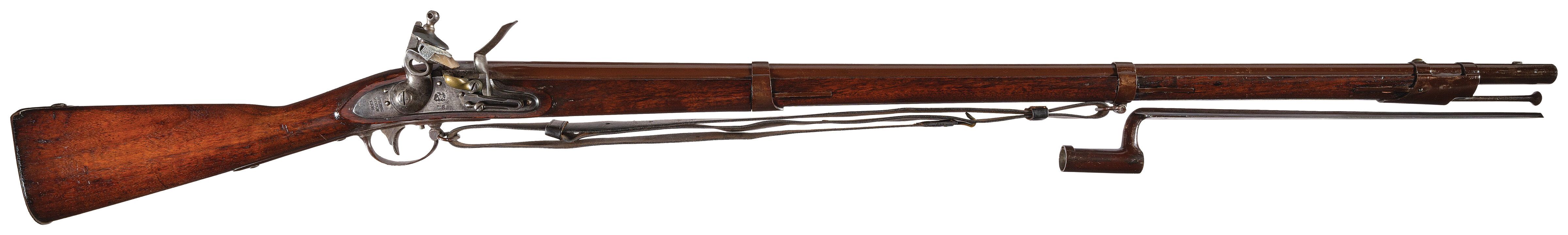 US Springfield Model 1816 Type III Flintlock Musket with Bayonet | Rock ...