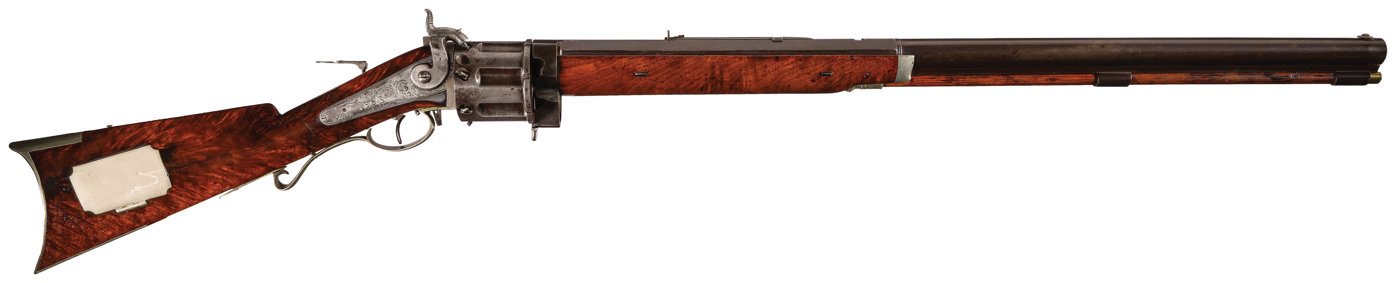 W.H. Boss Marked Miller Patent/Billinghurst Type Revolving Rifle | Rock ...