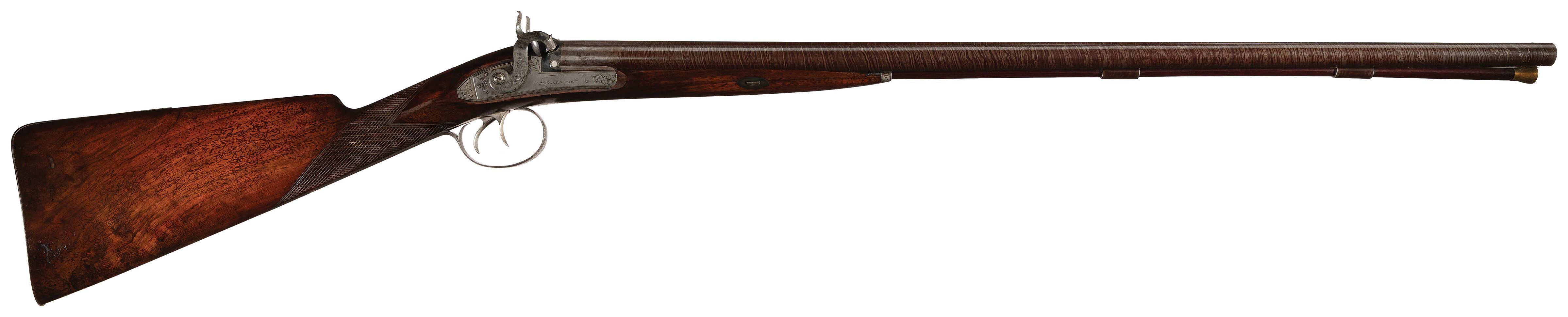 Engraved Joseph Manton Early Percussion Double Barrel Shotgun | Rock ...