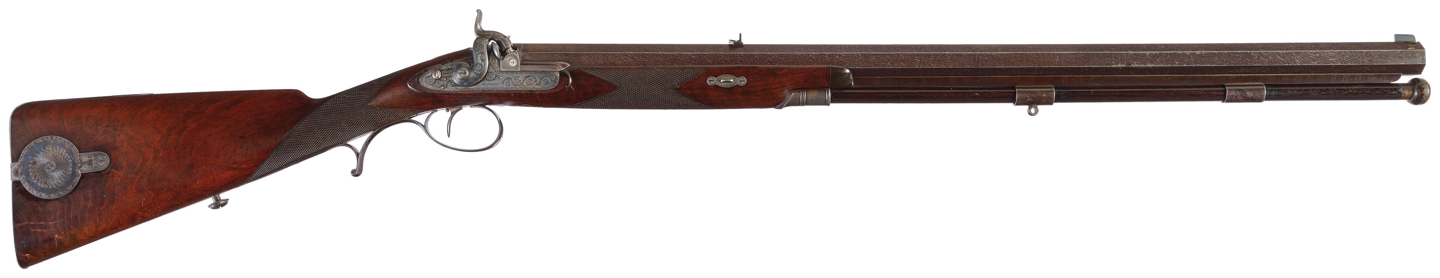 Engraved James Purdey 14 Bore Percussion Sporting Rifle | Rock Island ...