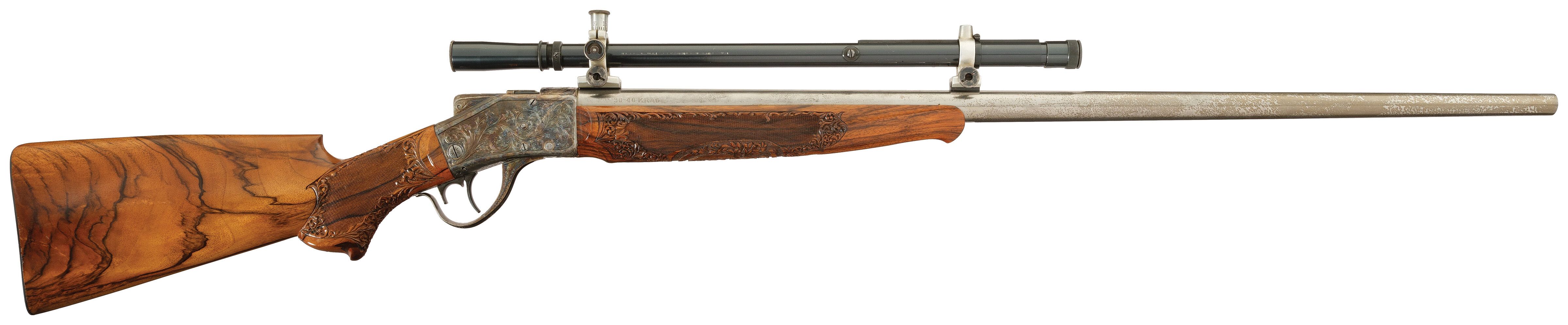 J. A. Clerke/Sharps .30-40 Krag 1878 Borchardt Single Shot Rifle | Rock ...