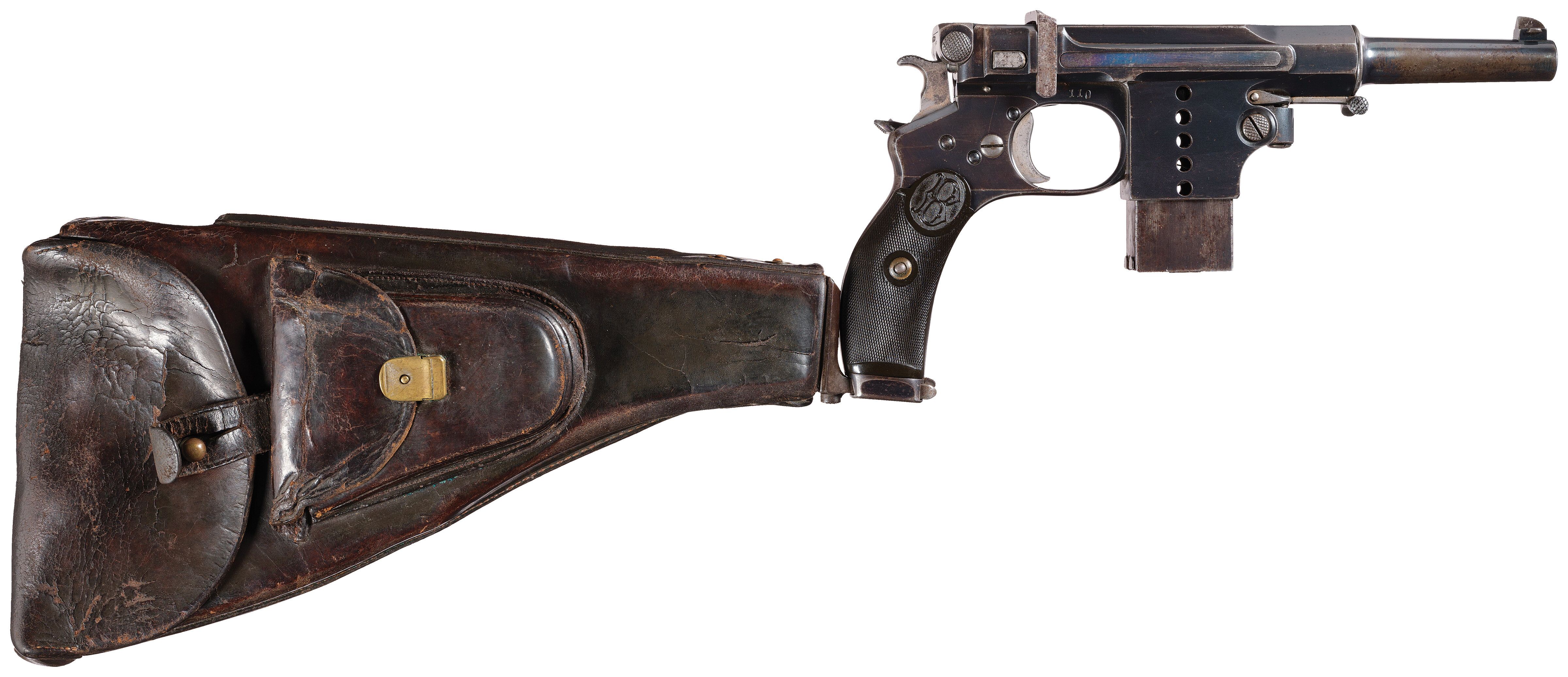 Bergman Model 1897 Semi-Automatic Pistol with Shoulder Stock | Rock ...