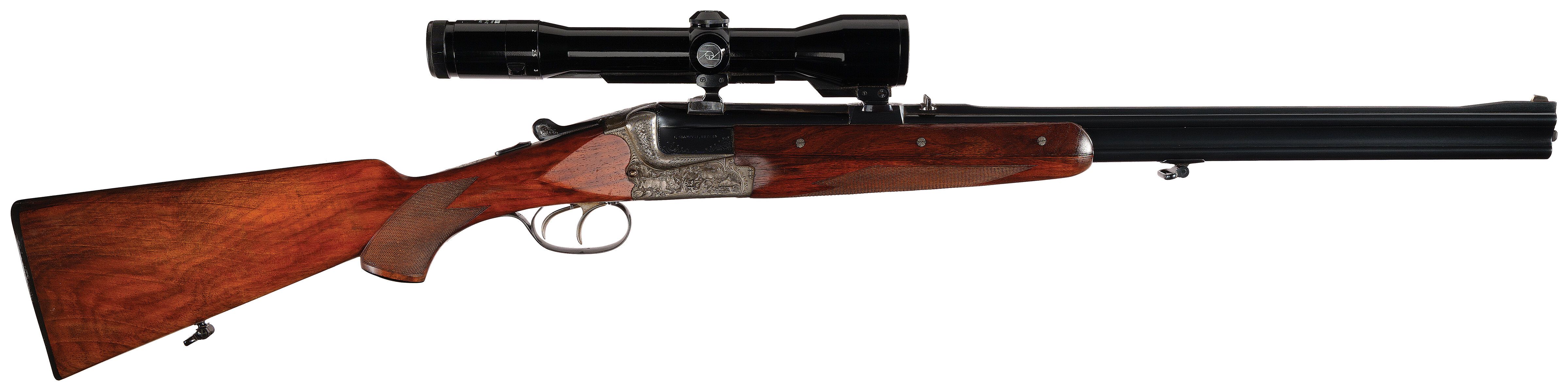 Gebruder Merkel Over/Under Double Rifle with Zeiss Scope | Rock Island ...