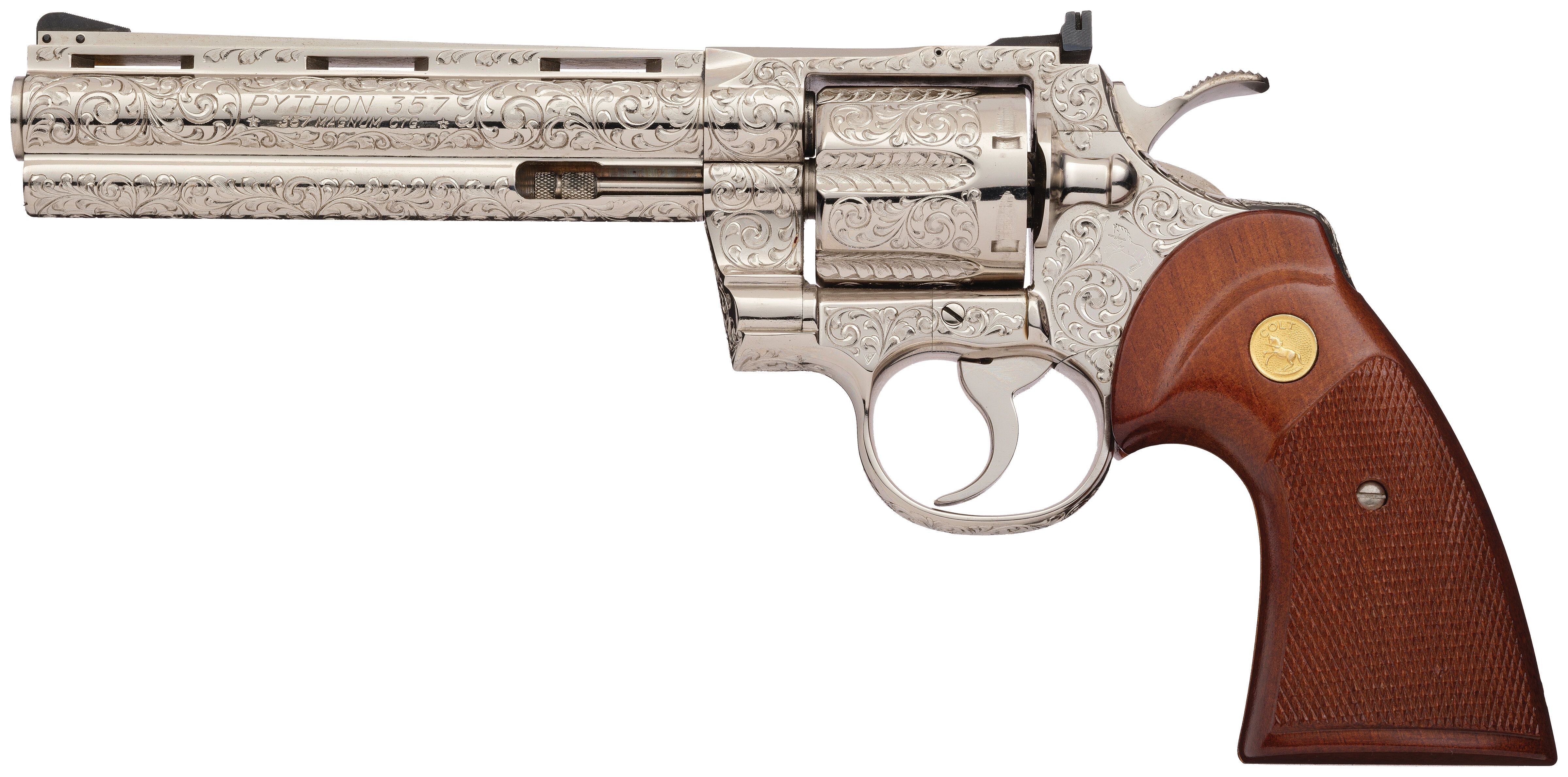 Factory Engraved Colt Python Revolver with Factory Letter | Rock Island ...