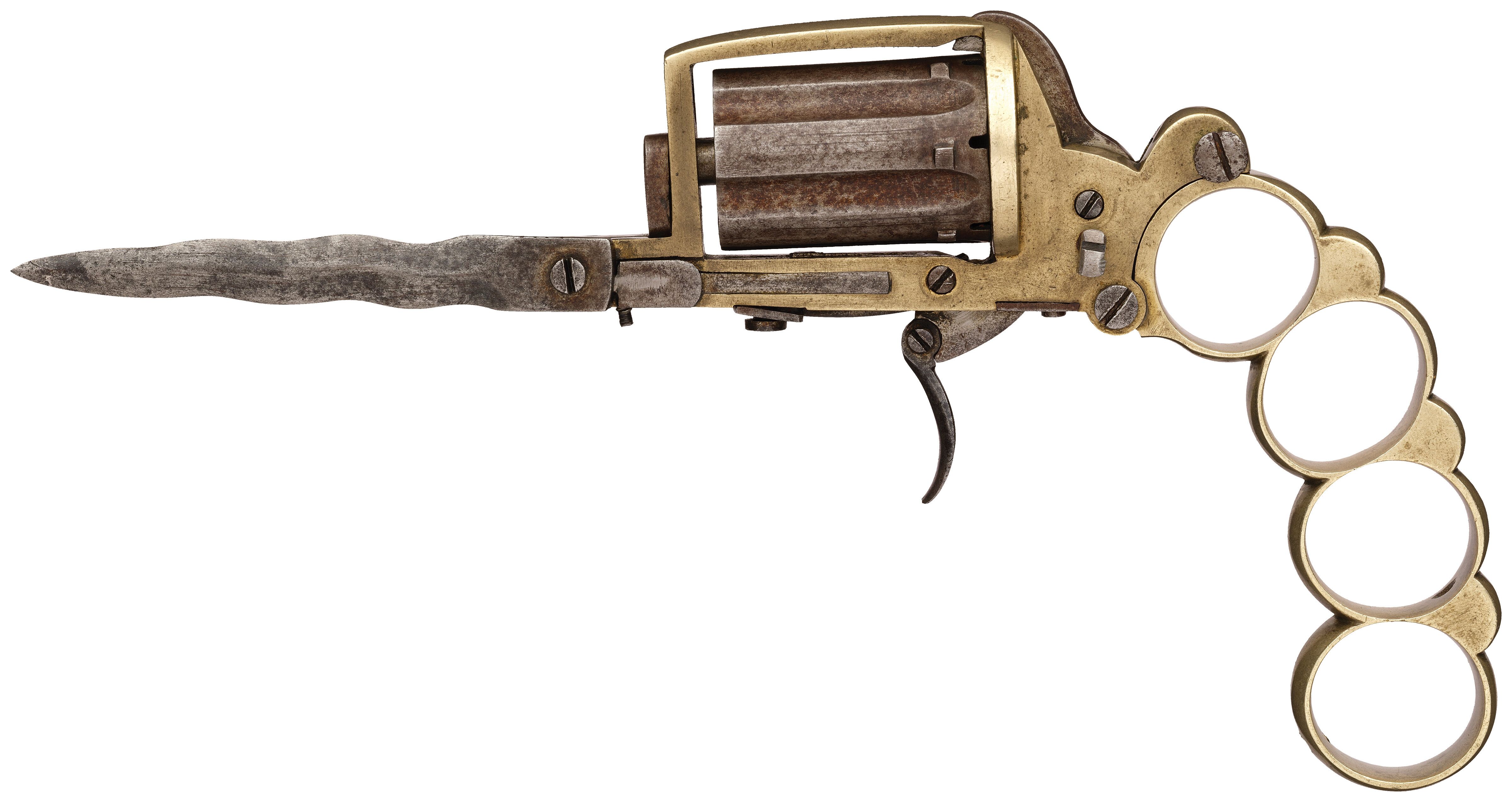 Very Scarce Dolne Apache Pinfire Pocket Revolver with Knife | Rock ...