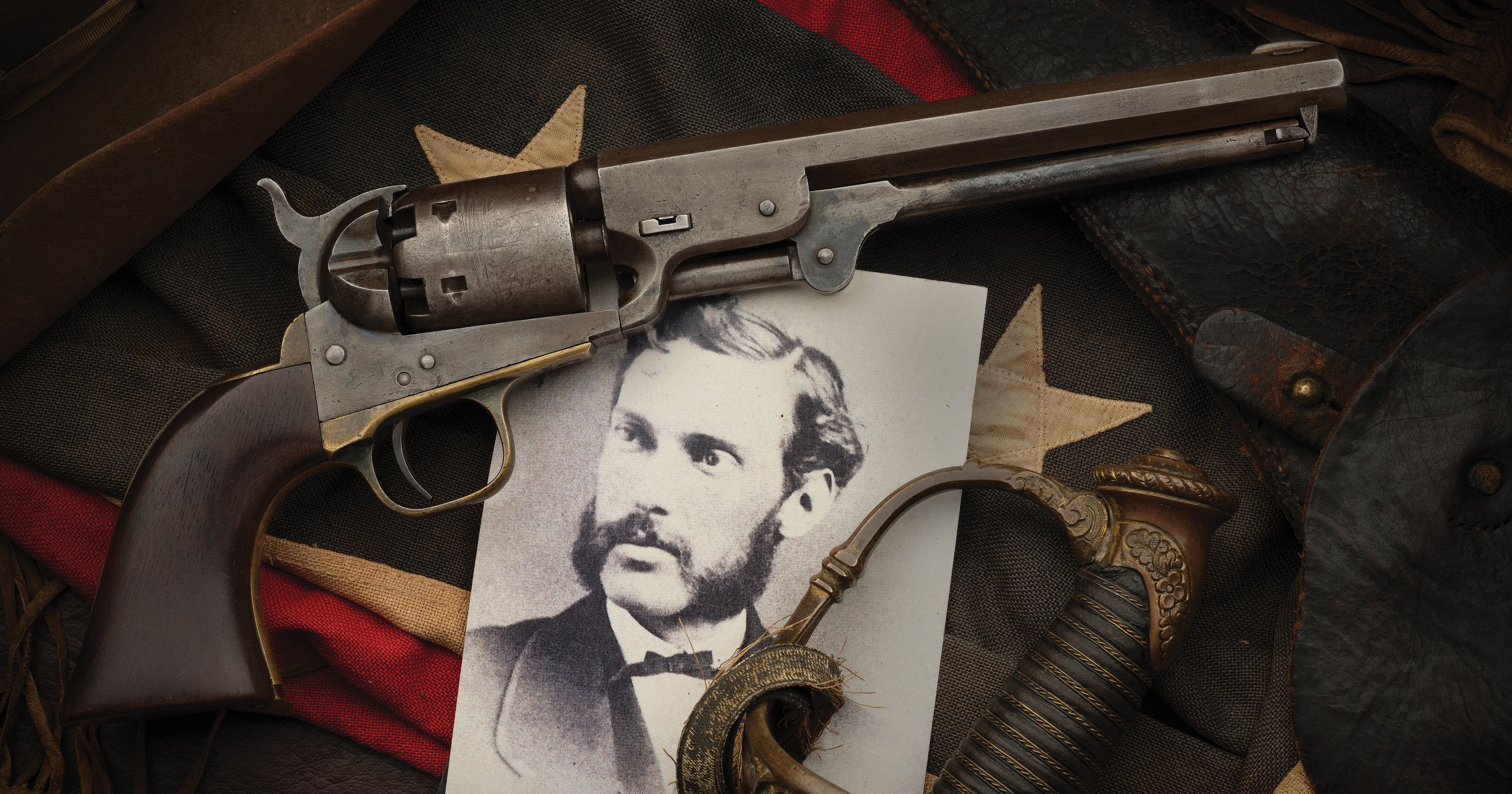 Colt Model 1851 Navy Revolver Inscribed to Major Joel Elliott | Rock ...
