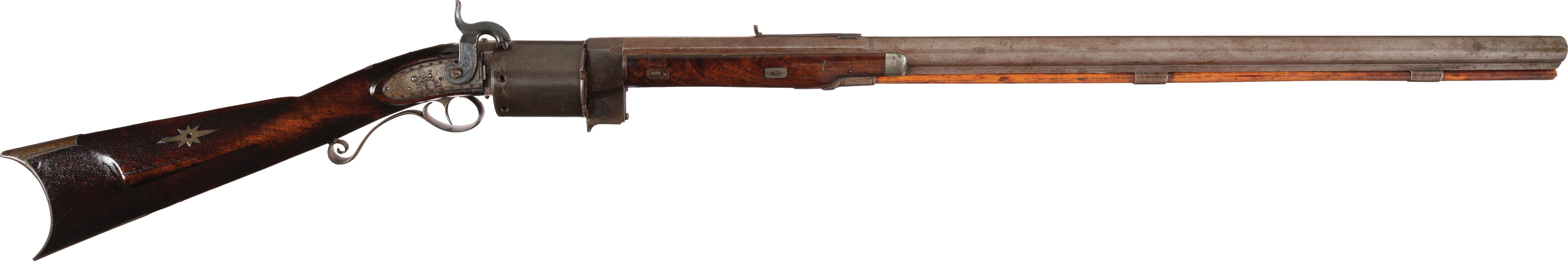 Engraved Miller Patent/Billinghurst Pill-Lock Revolving Rifle | Rock ...