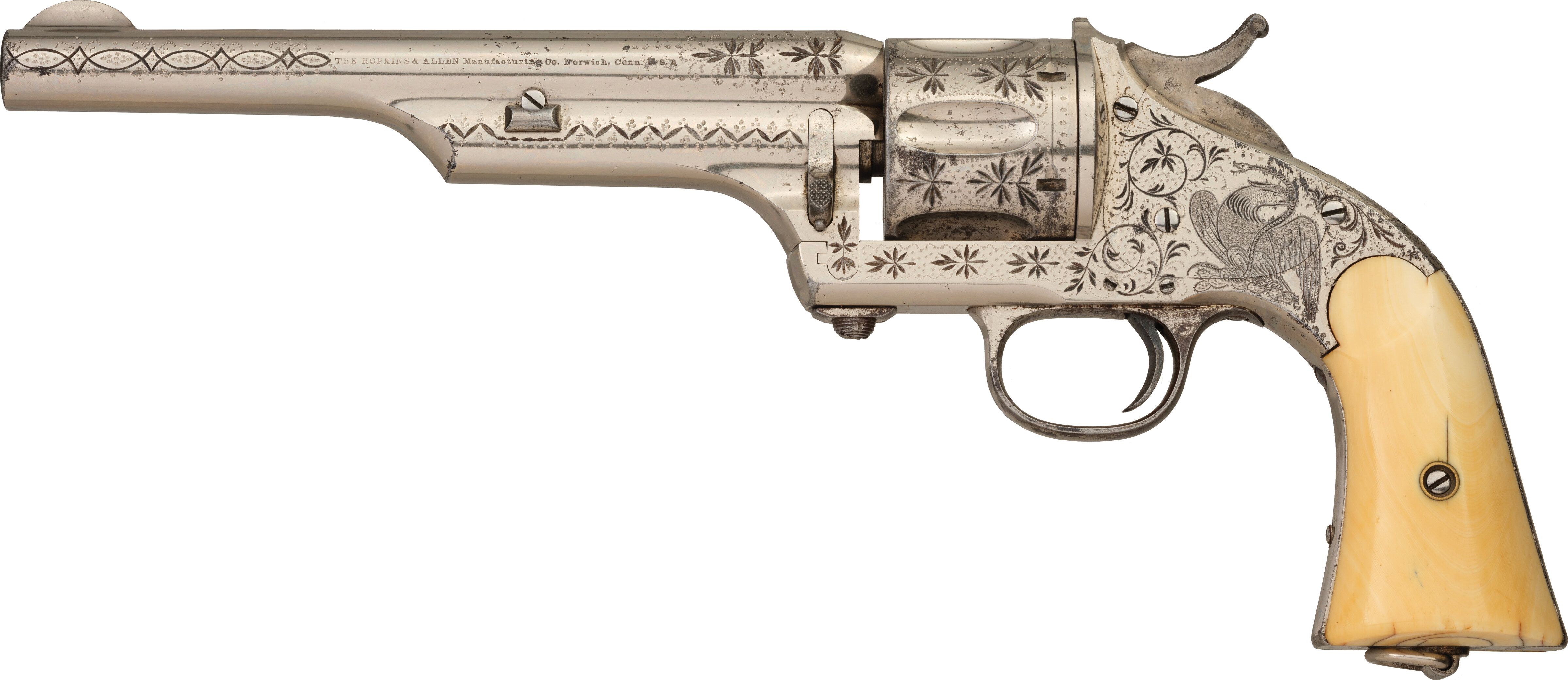 Factory Engraved Merwin, Hulbert & Co. Revolver with Ivory Grips | Rock ...