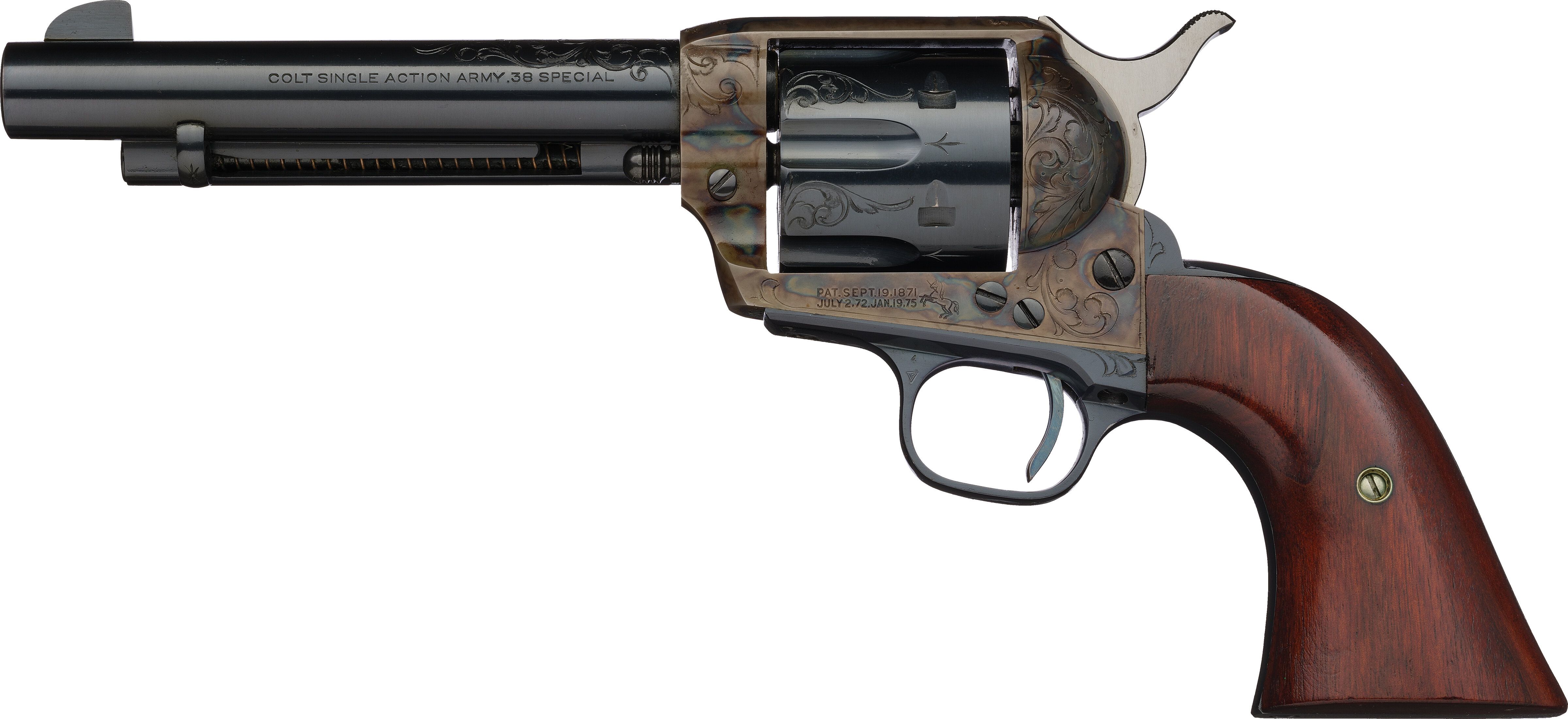 Wilbur Glahn Factory Engraved Colt Single Action Army Revolver | Rock ...