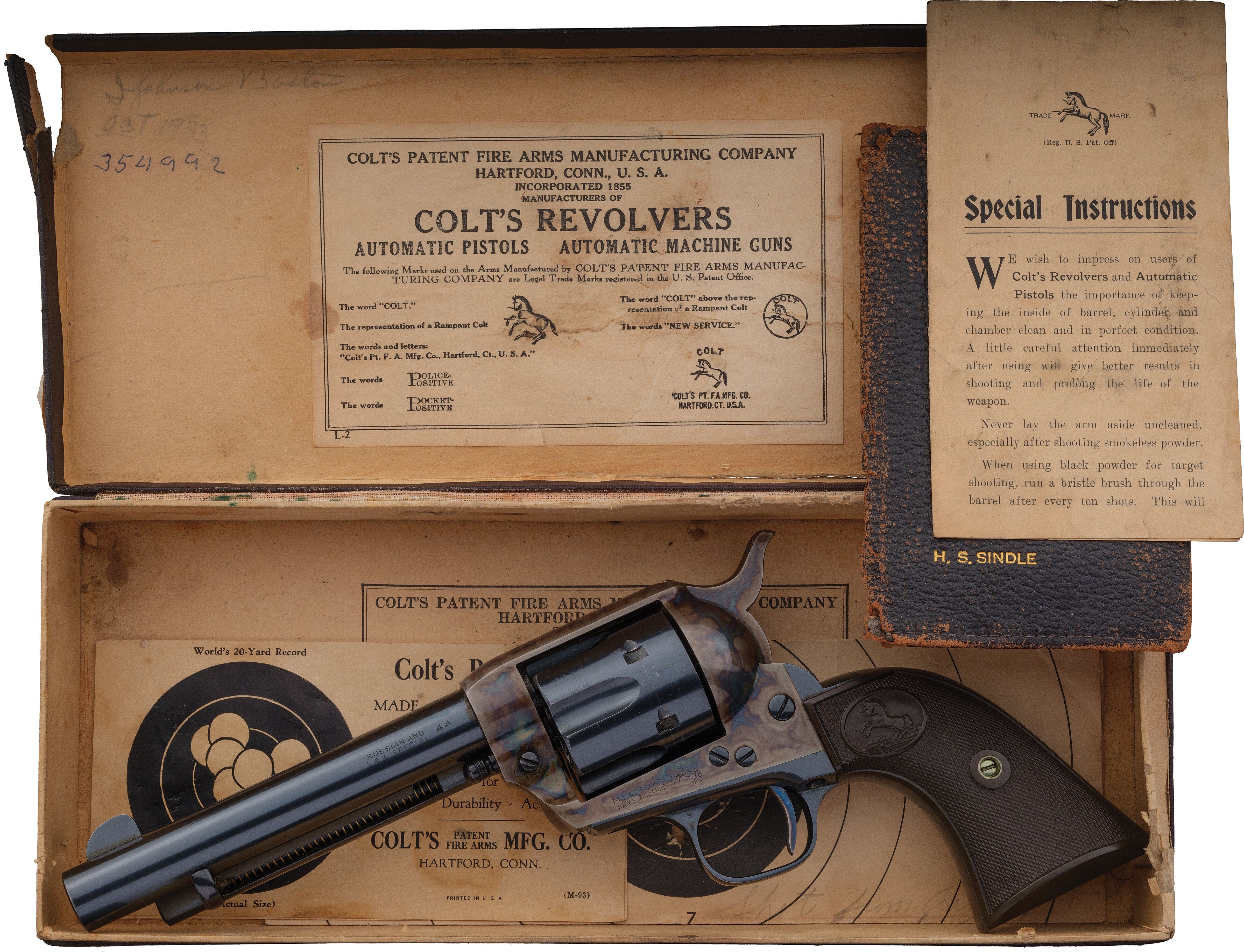 Colt Single Action Army Revolver .44 Russian/.44 S&W Special | Rock ...
