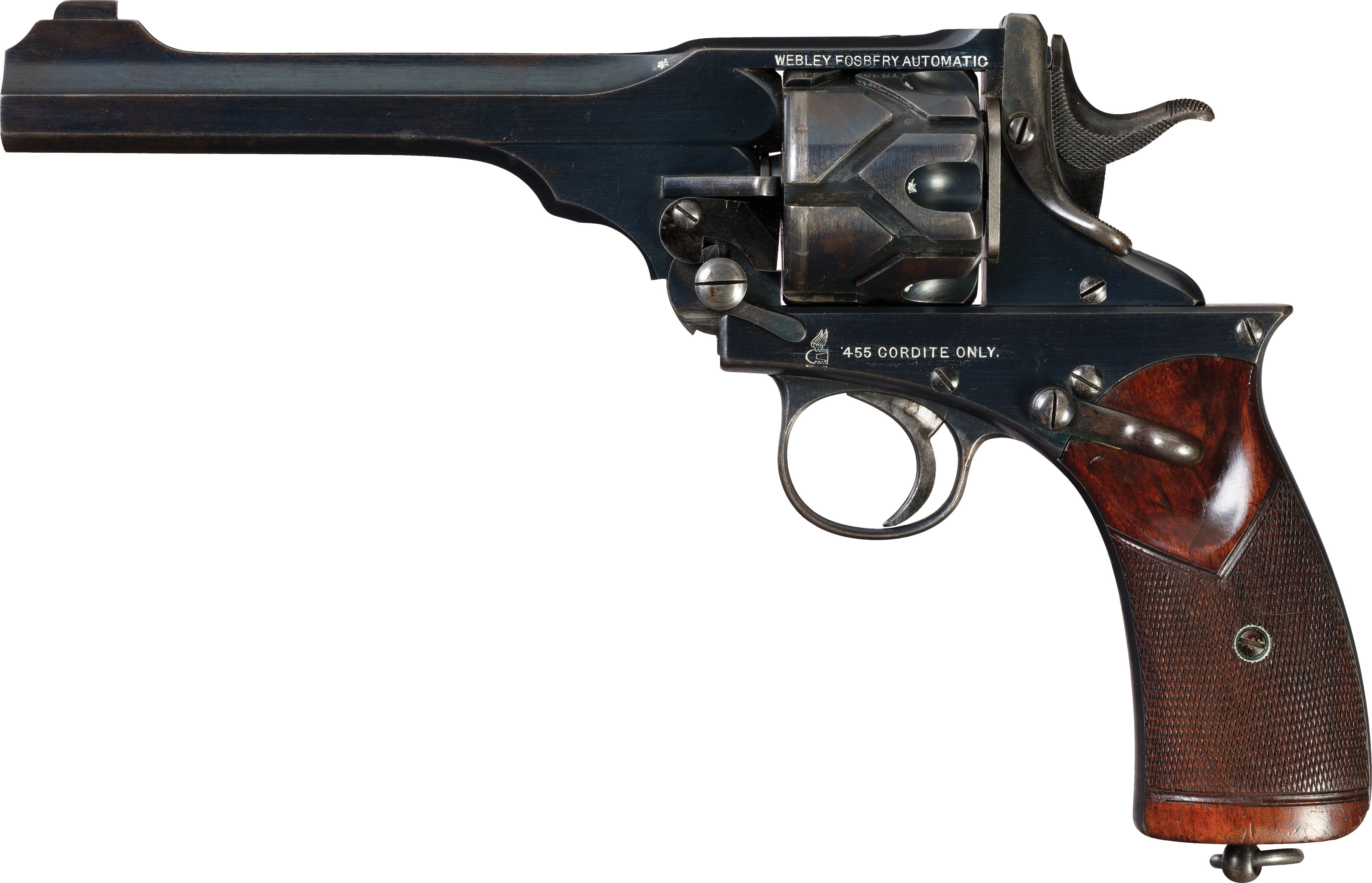 British Webley-Fosbery 1901 Automatic Revolver in .455 Webley | Rock ...