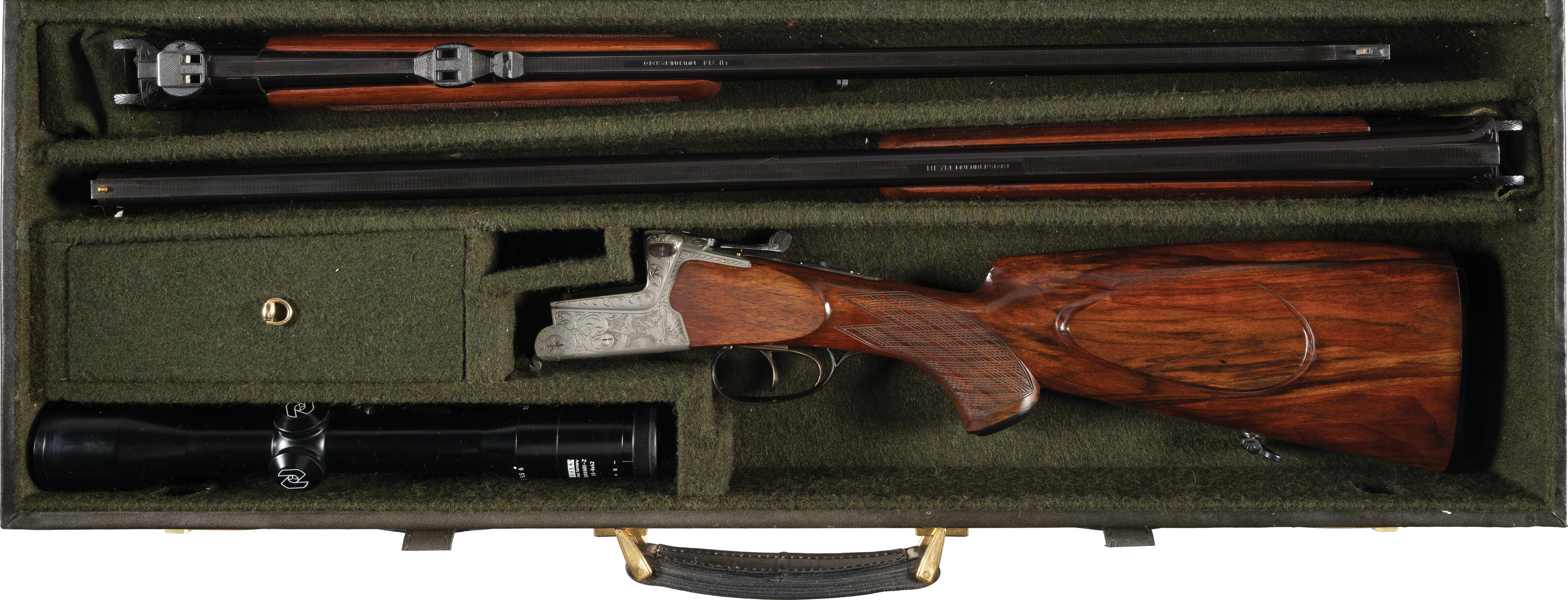 Heym Over/Under Double Rifle with Matching Shotgun Barrels | Rock ...