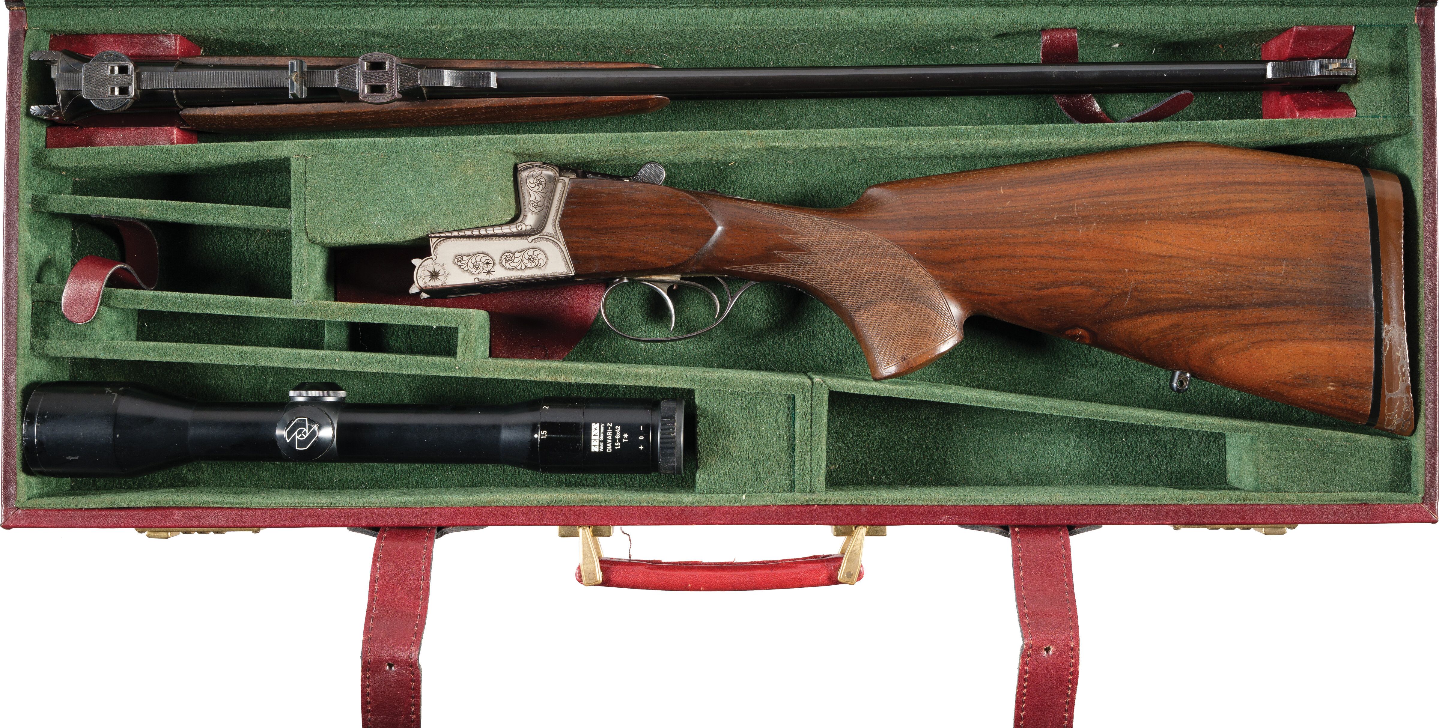 Engraved Krieghoff Teck Over/Under Rifle with Zeiss Scope | Rock Island ...