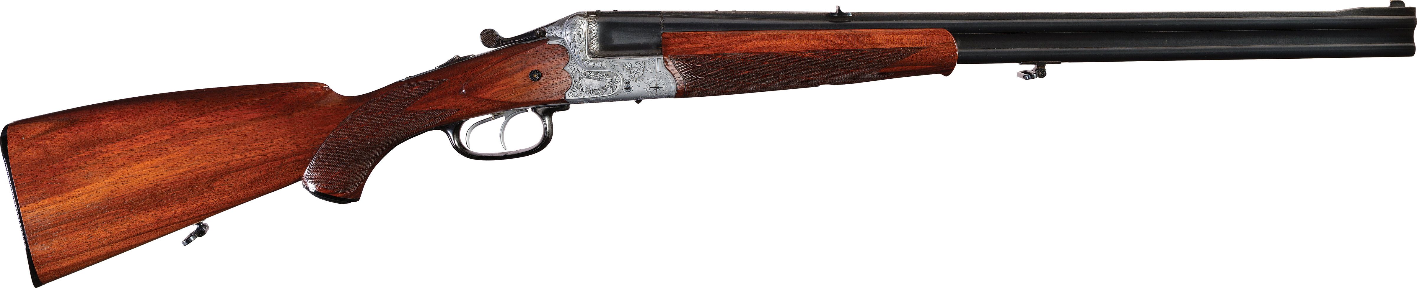 Engraved F.W. Hem Model 22 Over/Under Double Rifle | Rock Island Auction