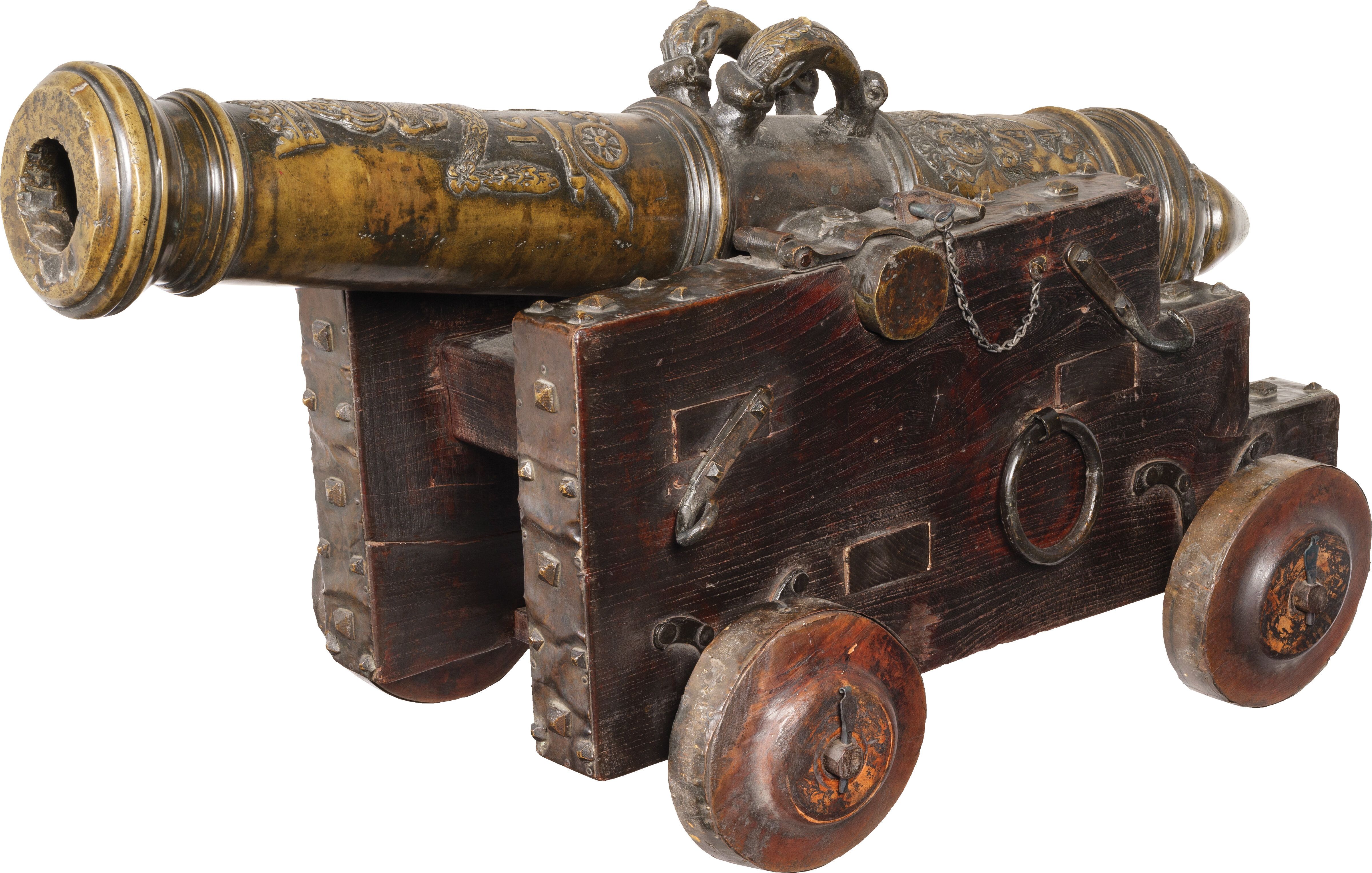 Ornate Bronze European Naval Gun with Carriage | Rock Island Auction