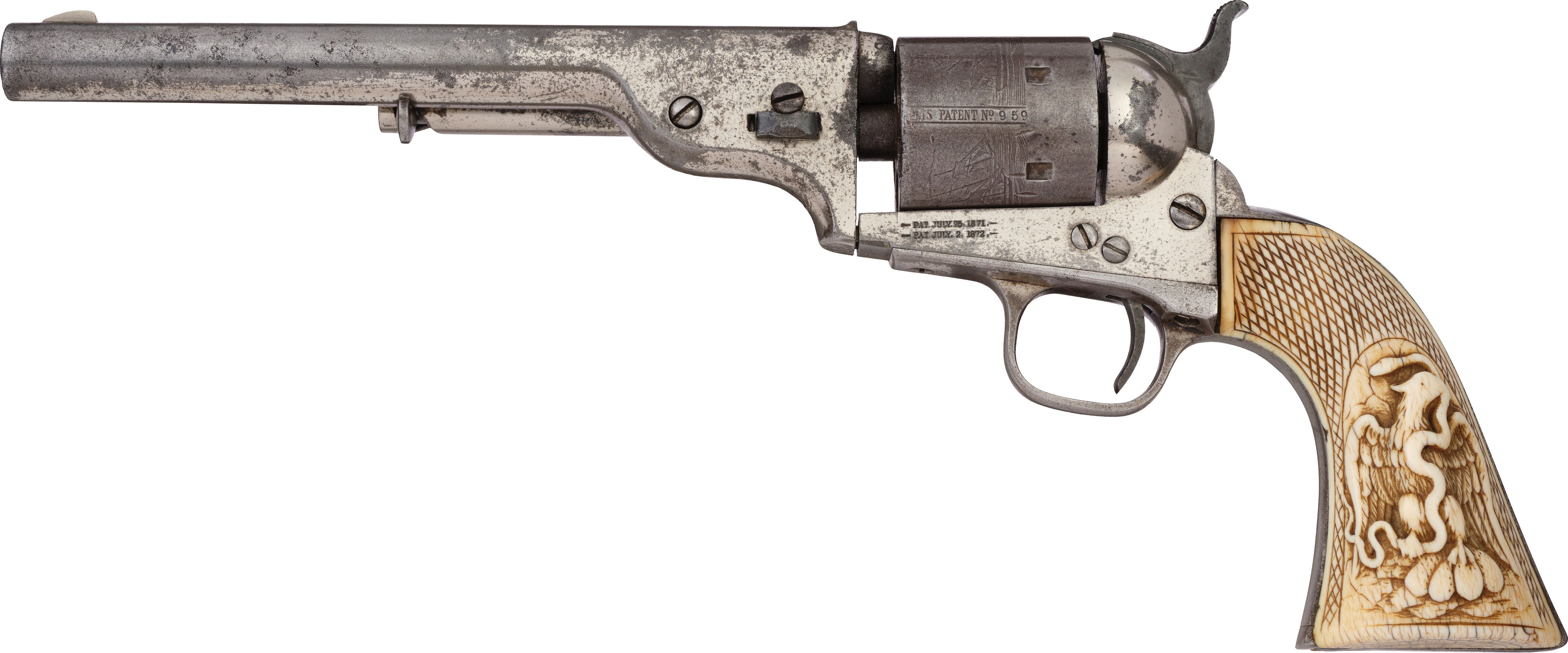 Colt Model 1871-1872 Open Top Revolver with Ivory Grip | Rock Island ...