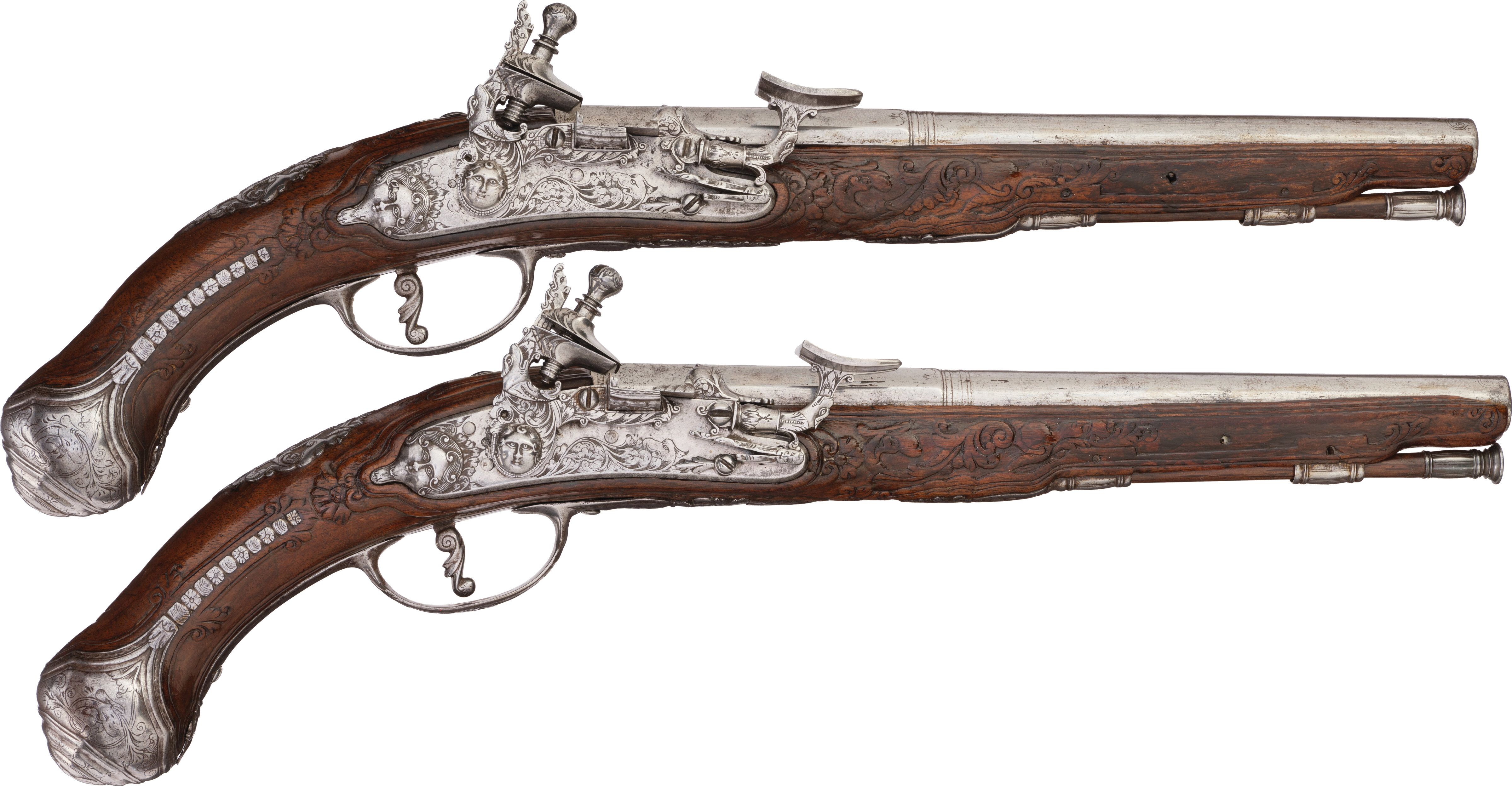Ornate Pair of Snaphaunce Belt Pistols | Rock Island Auction