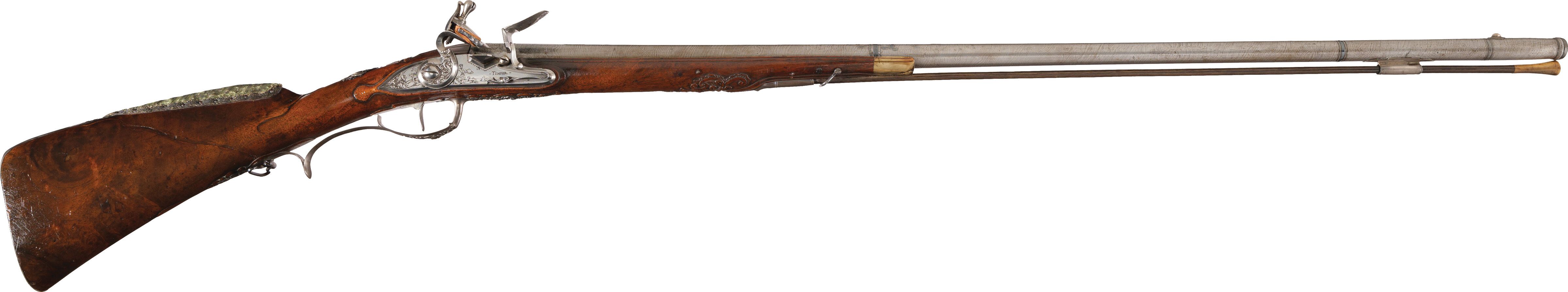 Silver Mounted Flintlock Sporting Gun by Timper | Rock Island Auction