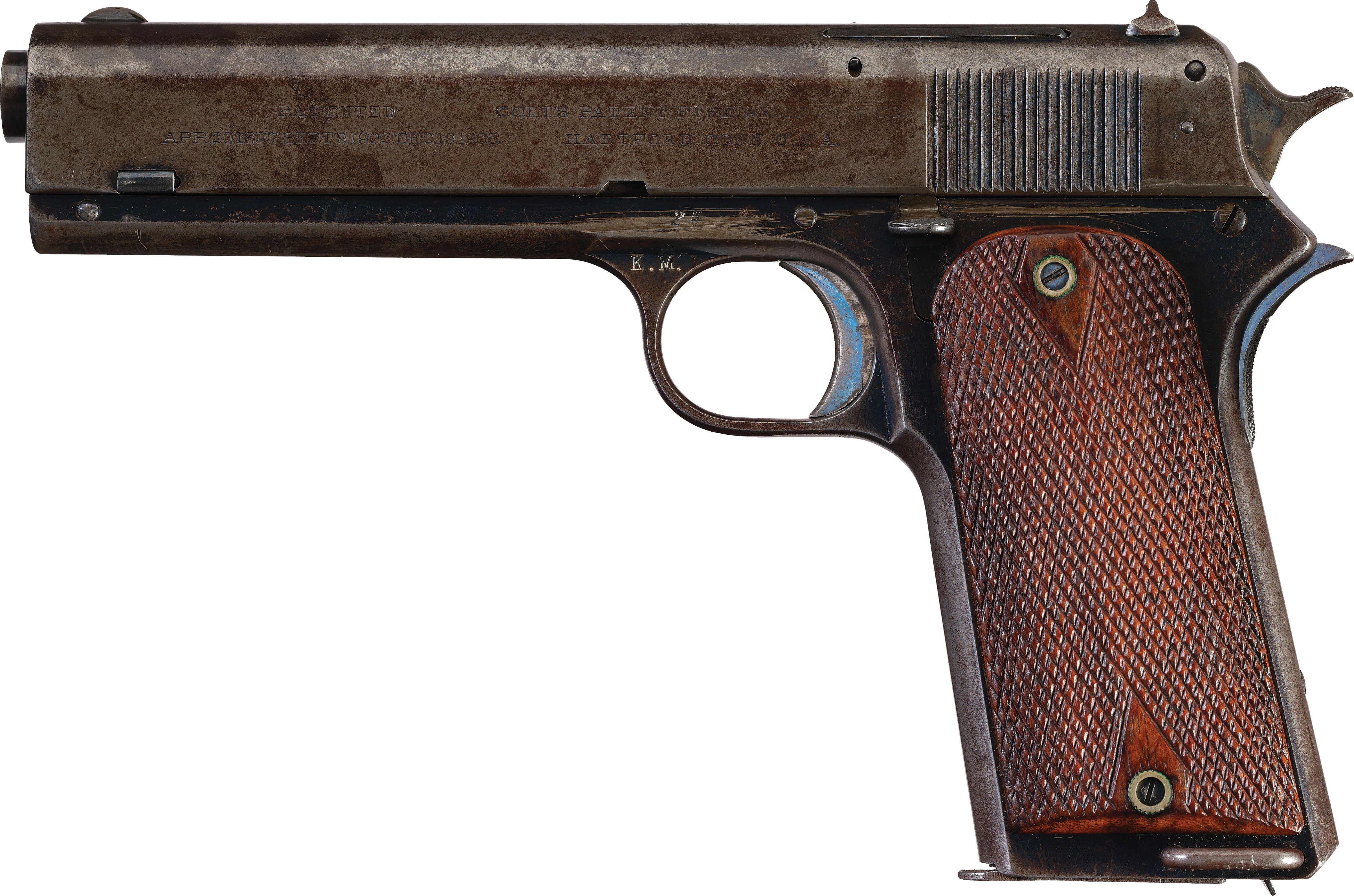 U.S. Army Trials Colt Model 1907 Pistol, Serial Number "24" | Rock ...