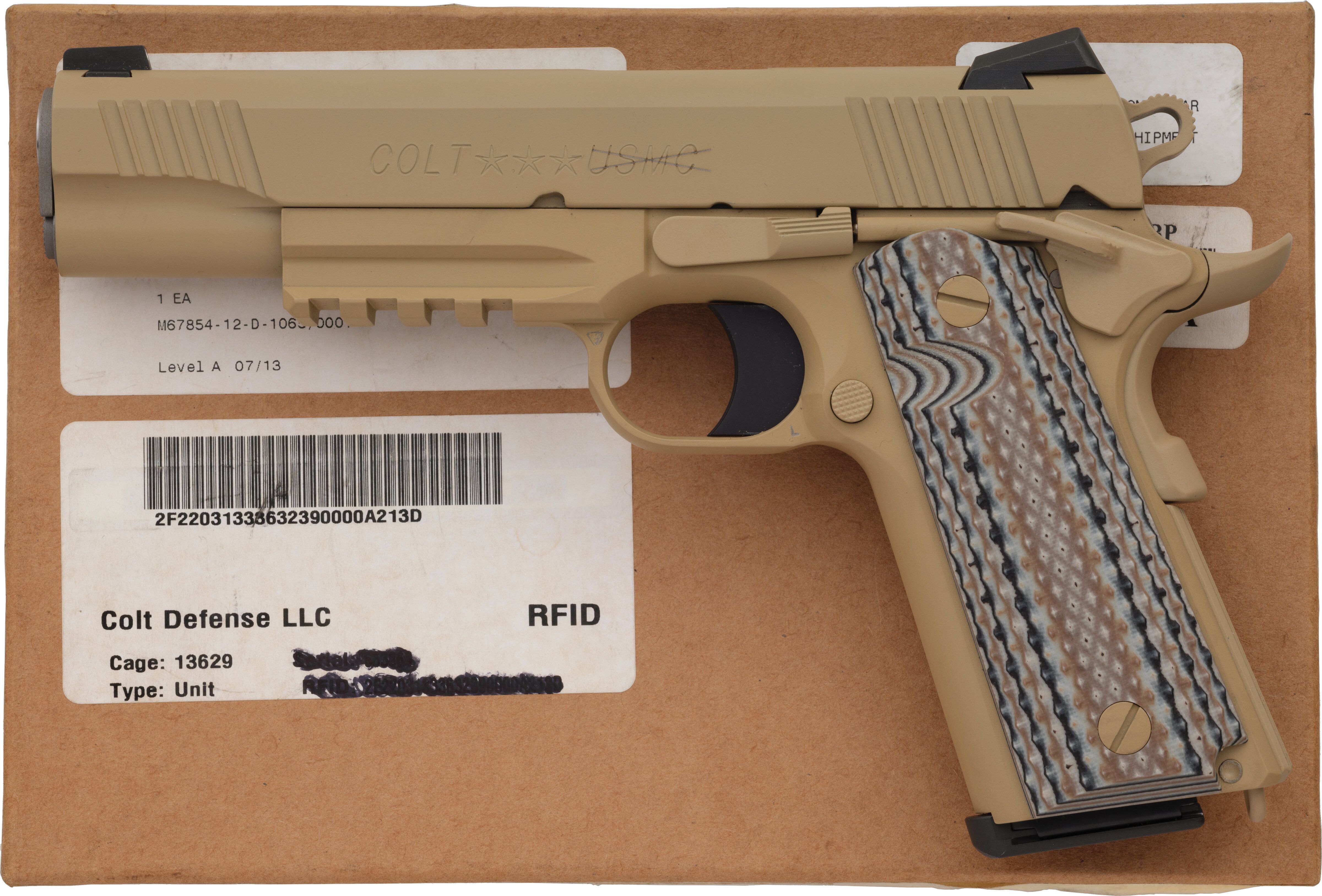 USMC Decommissioned Colt M45A1 Pistol with Box and Certificate | Rock ...