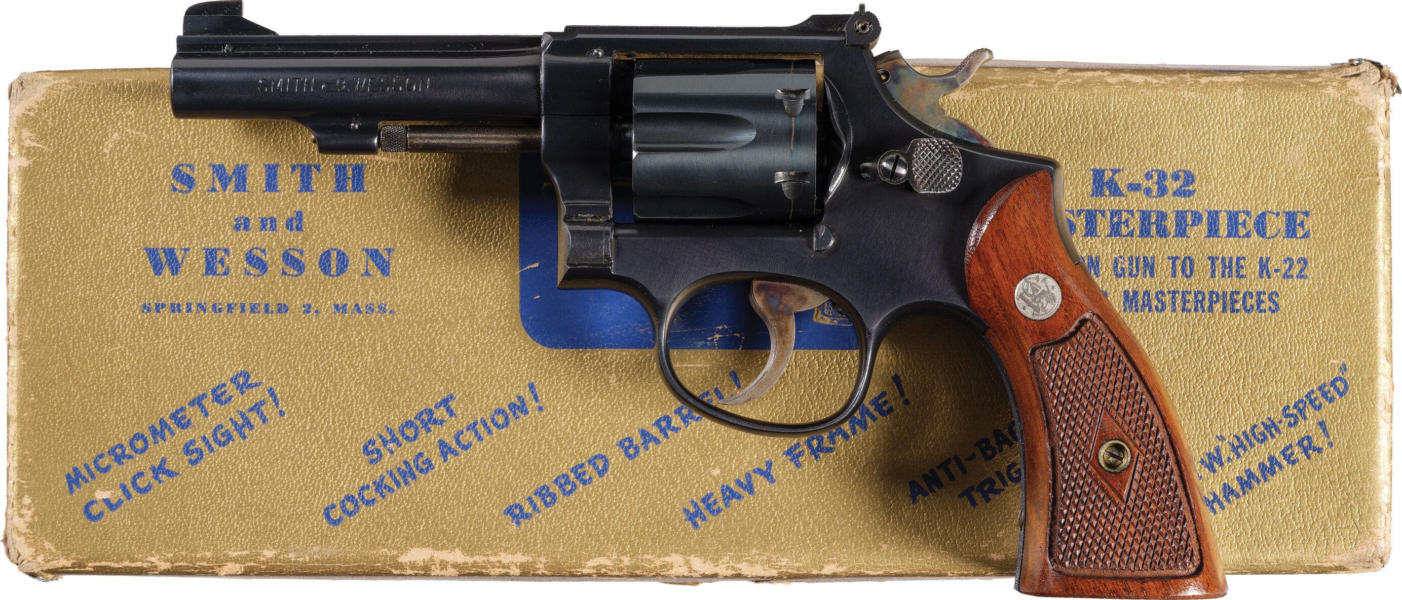 Smith & Wesson K-32 "Combat" Masterpiece "Pre-Model 16" Revolver | Rock ...