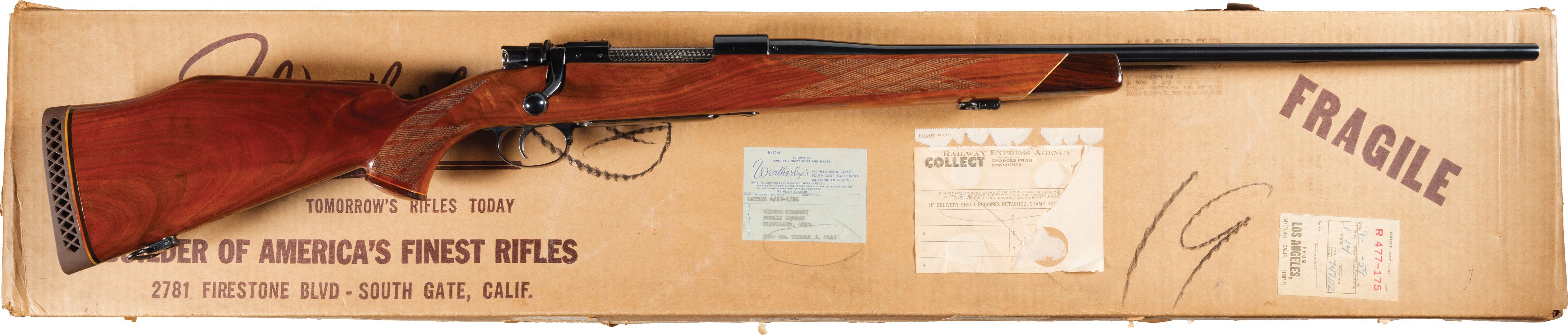 Weatherby/FN Mauser Supreme Deluxe Rifle with Box, Letter | Rock Island ...