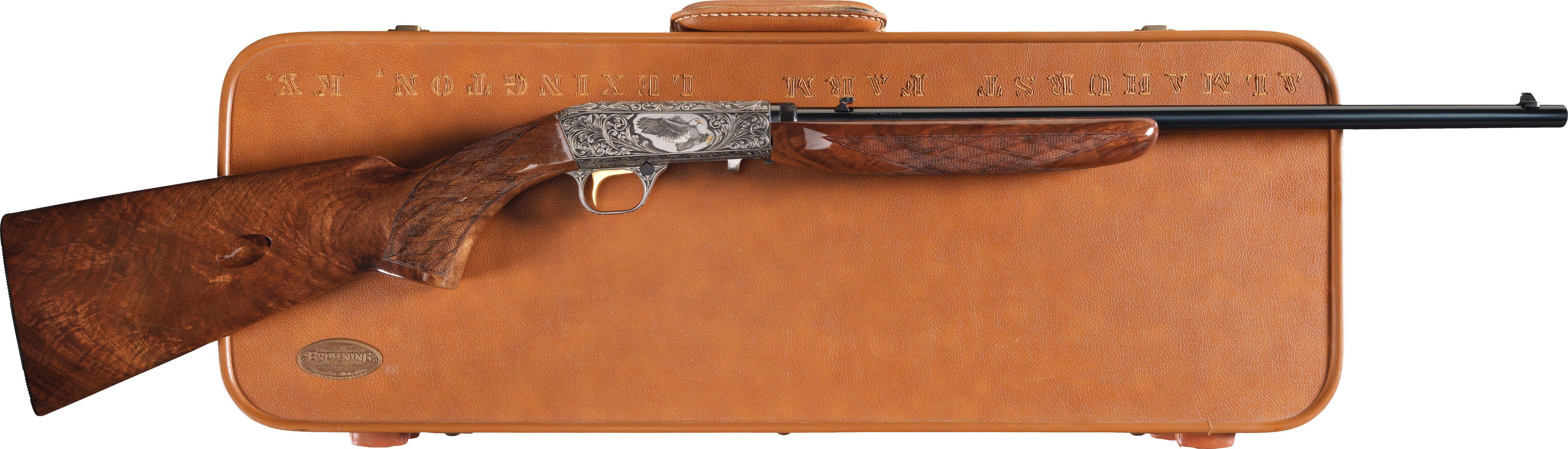 Ron Reimer Engraved and Gold Accented Browning .22-Auto Rifle | Rock ...